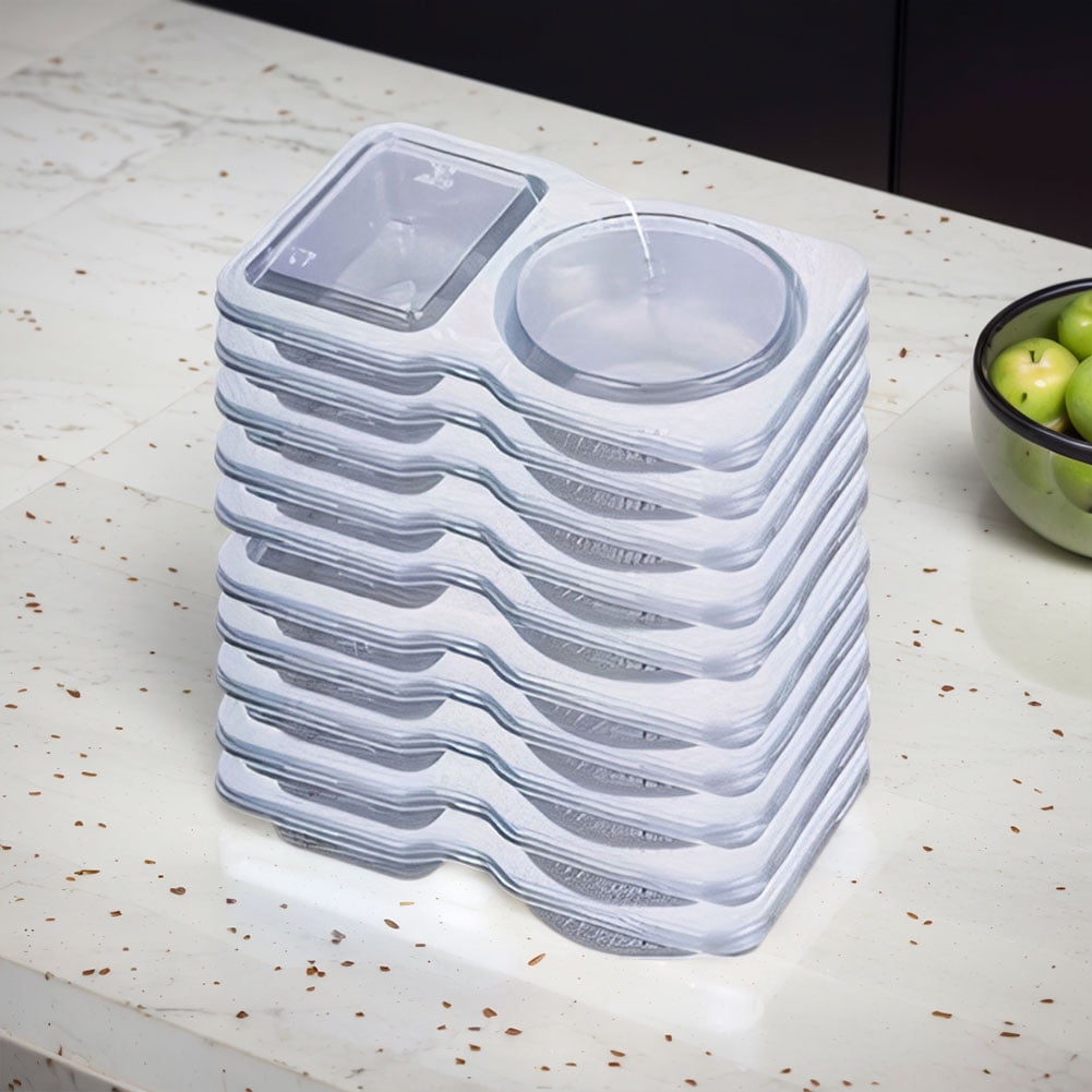 Yiaieng Stackable Storage Snack Containers 30Pcs Double Compartment ...