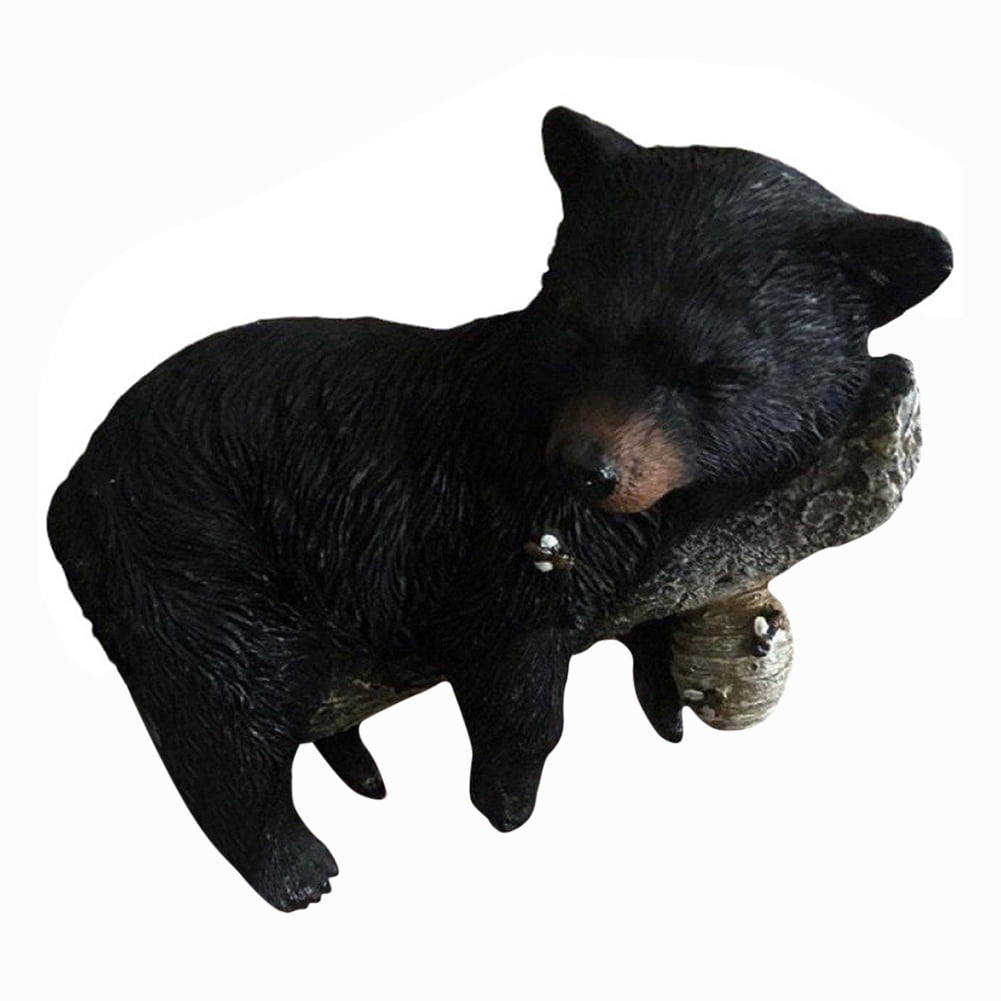 Yiaieng Wall-Mounted Art Statue Black Bear Napping Hanging Out in A ...