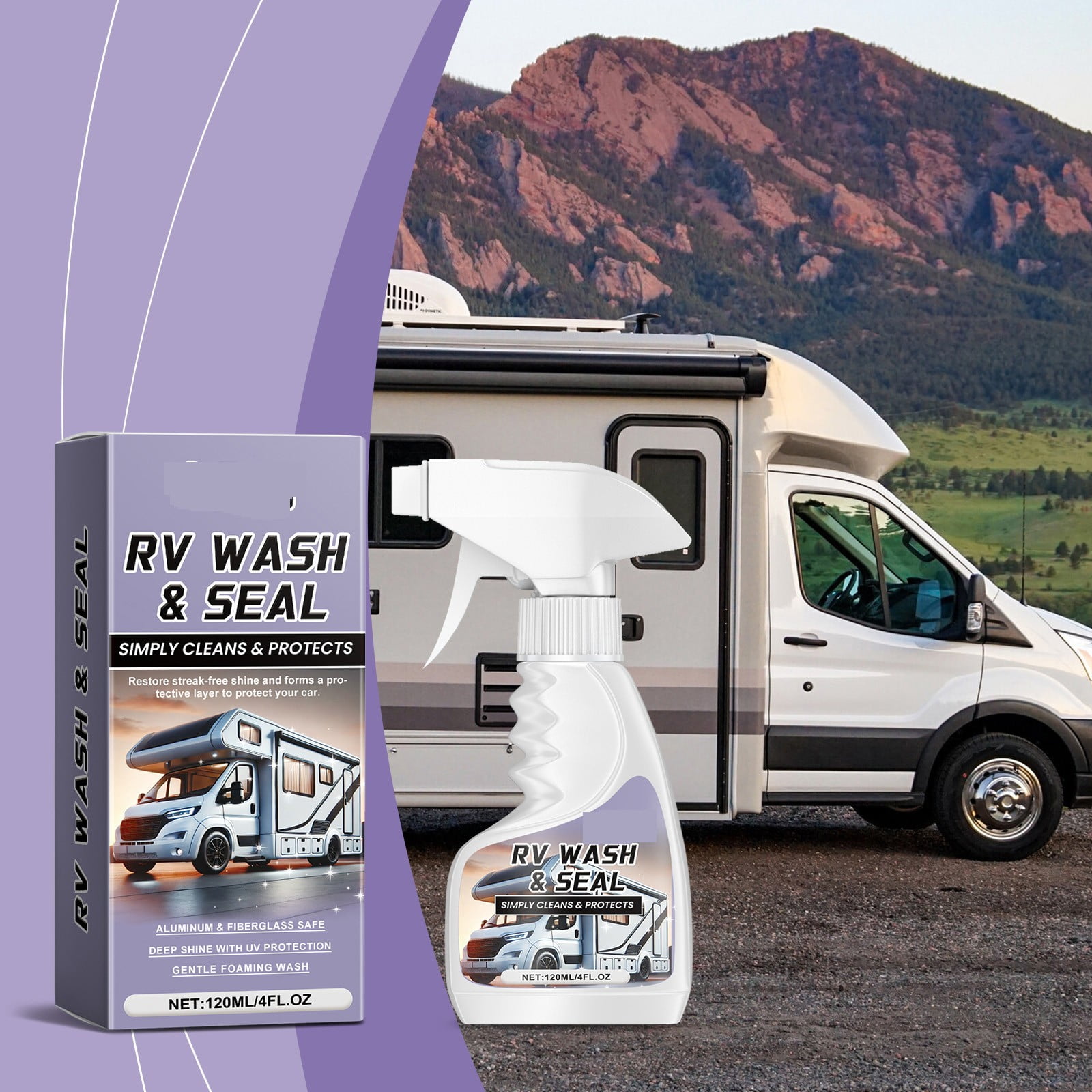 Yialzm 4.1 fl oz Efficient RV Cleaner Motorhome Foam Powerful Dirt ...