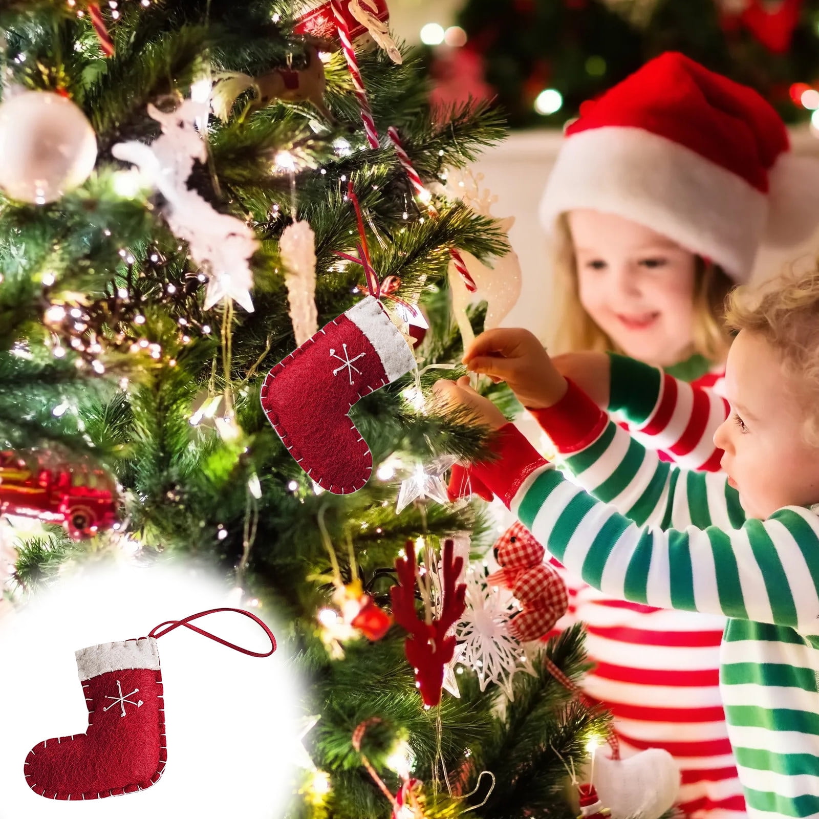 Yialzm Christmas Cartoon Decorations Indoor Christmas Ornaments White ...