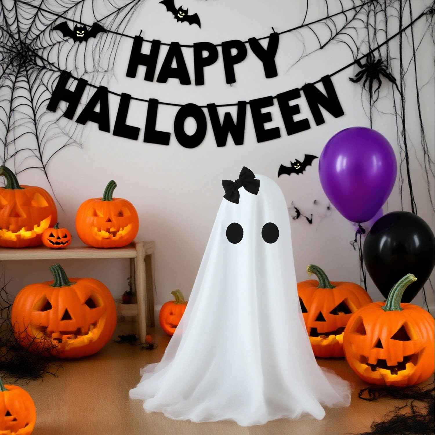 Yialzm Halloween Ghost Decorations Outdoor Indoor Spooky Decor for ...