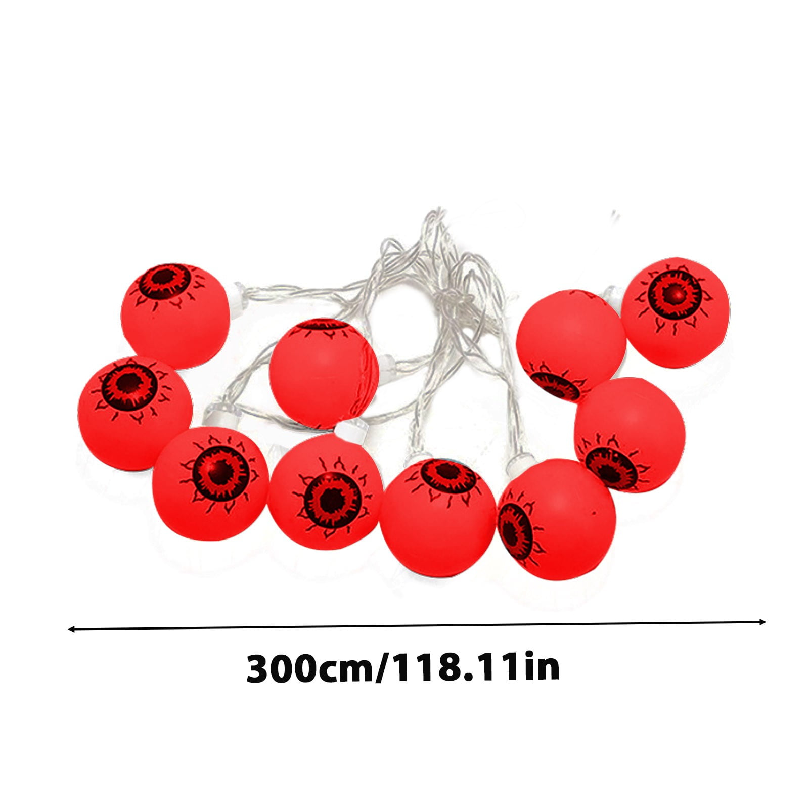Yialzm Halloween Ghost Eyeball LED String Lights Battery Powered for ...