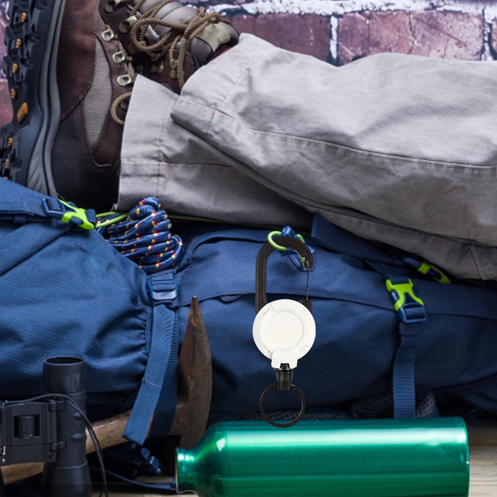 Yialzm Heavy Duty Retractable Key Chain with Automatic Rewind Gear ...