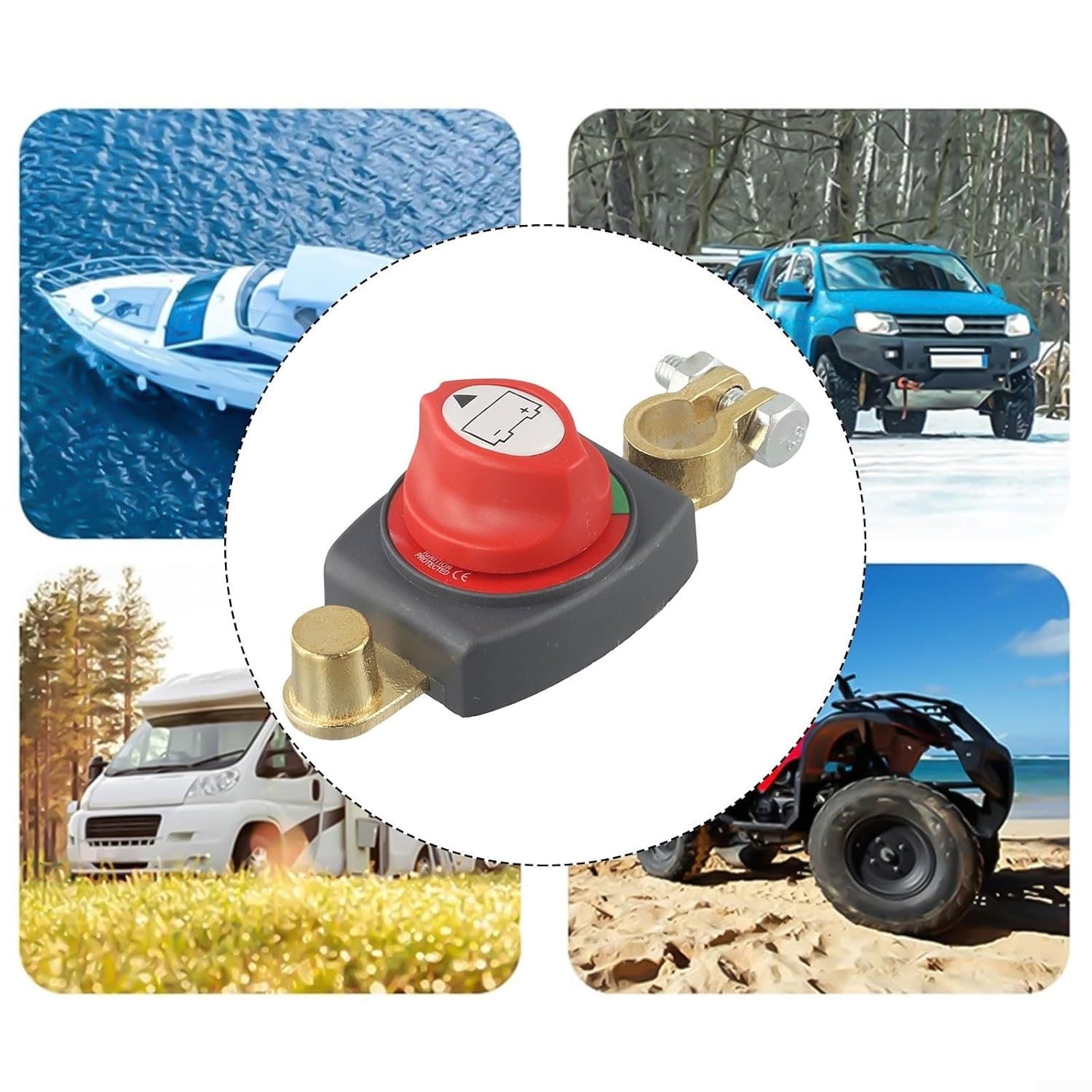 Yialzm High Current Brass Battery Disconnect for Car and Modification ...