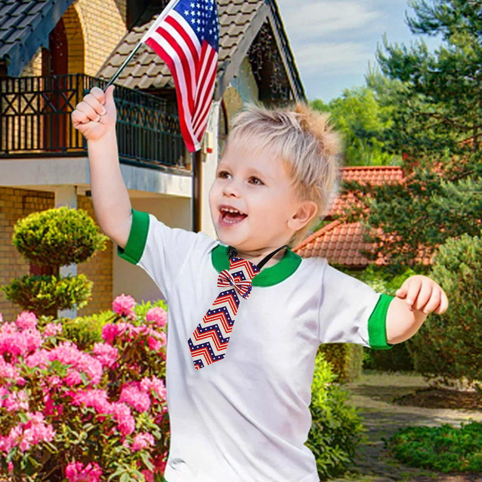 Yialzm Independence Day Tie Patriotic Theme Party Accessory Suit for ...