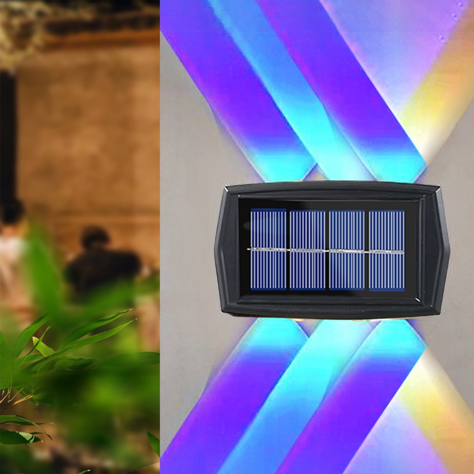 Yialzm LED Solar Powered Outdoor Lights Spotlights IP65 Waterproof for ...