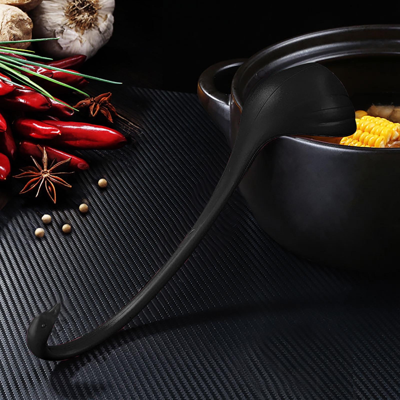 Yialzm Long Lasting Long Handle Soup Spoon with Tray Ergonomic Design for Easy Serving Suit for ...