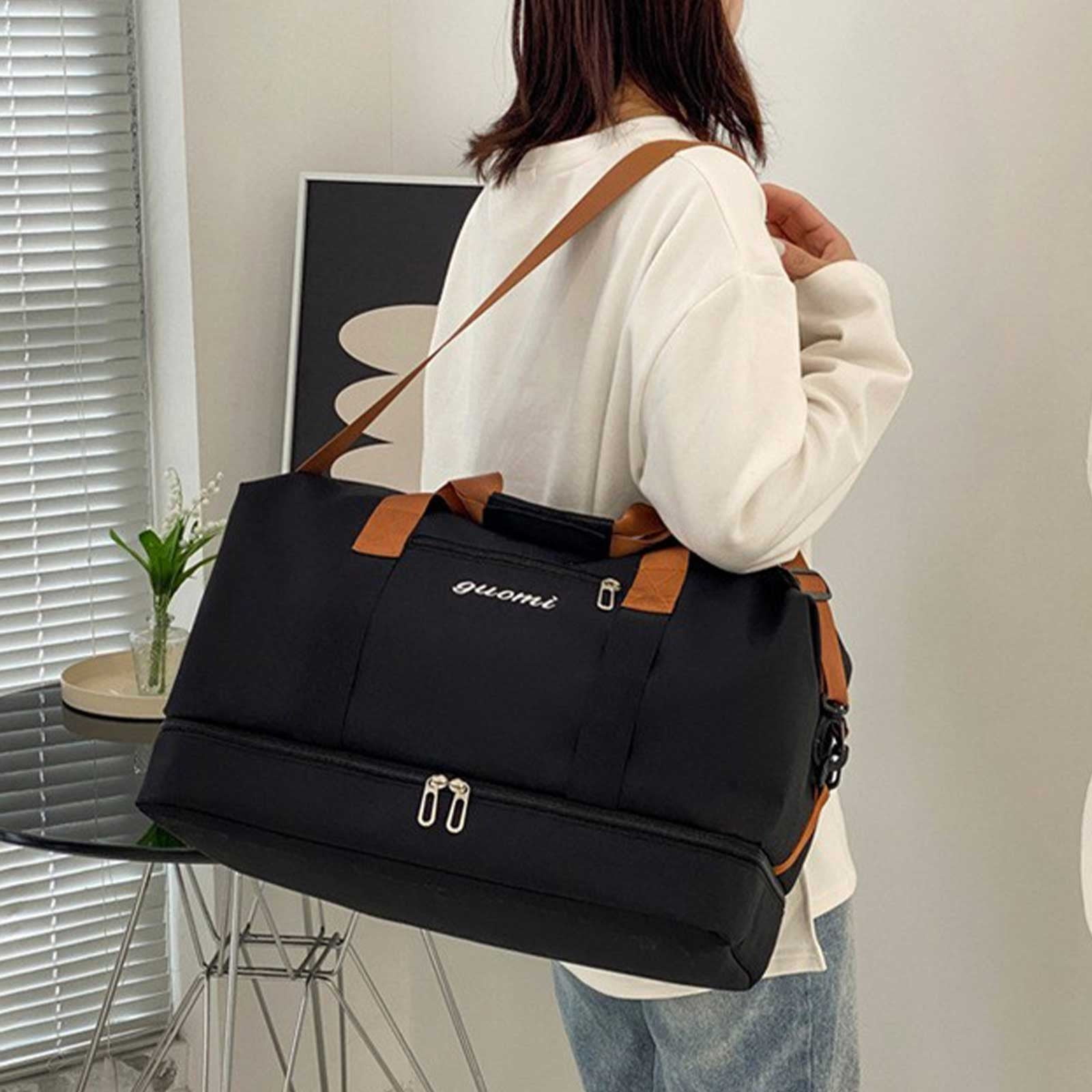 Yialzm Long Lasting Travel Duffel Bag with Shoe Compartment Versatile ...