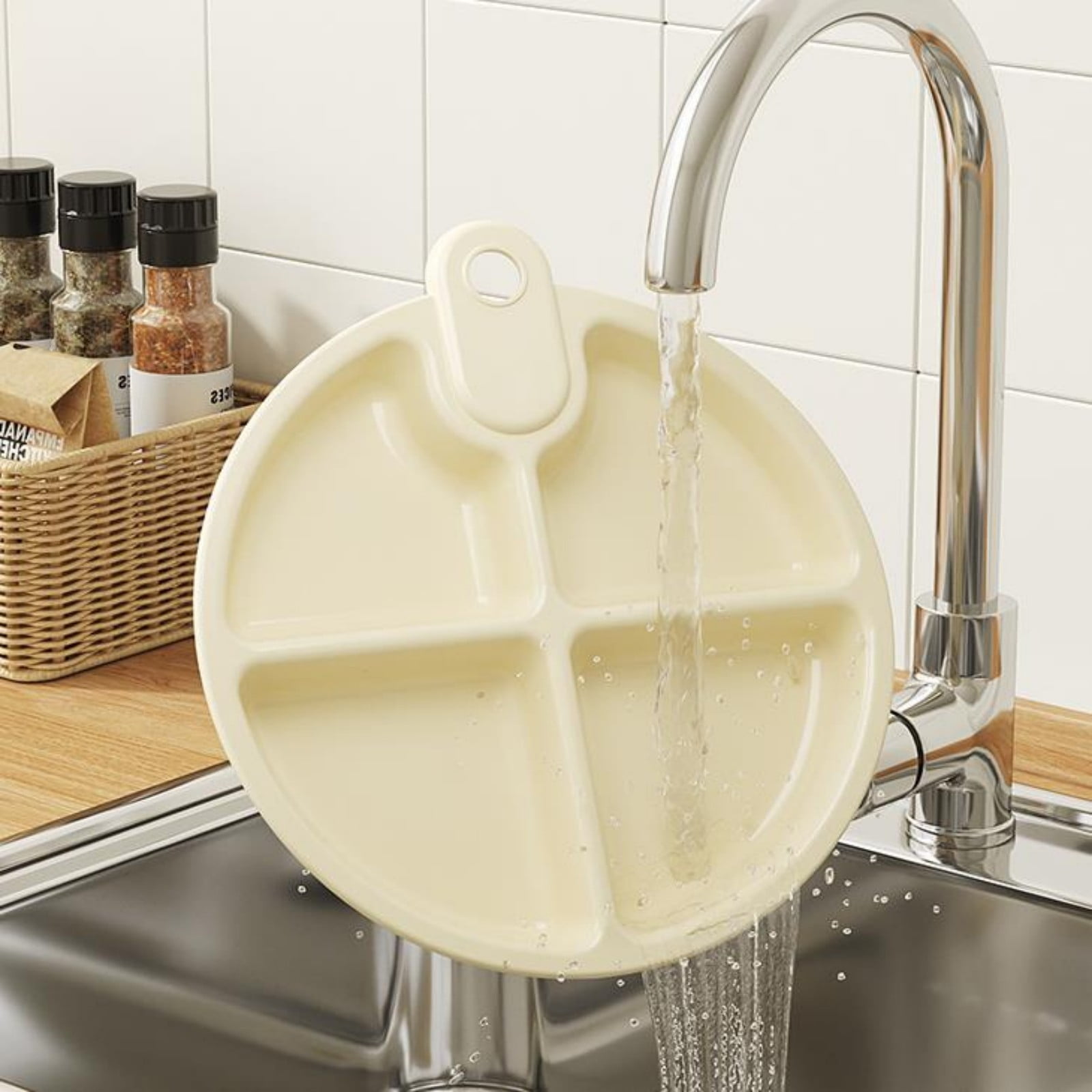 Yialzm Multifunctional Kitchen Organizer Four Compartment Tray for ...