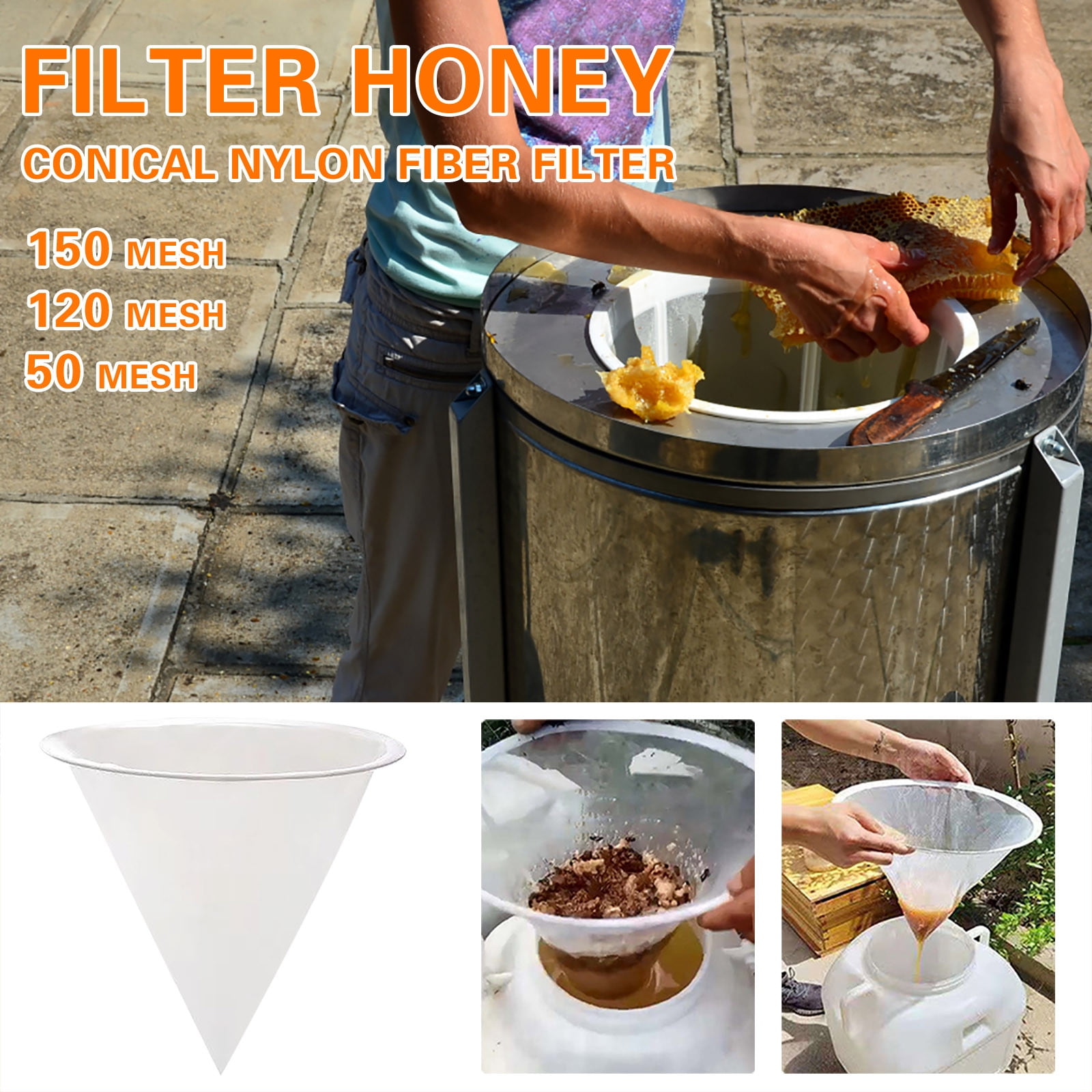 Yialzm Premium Multi Purpose Mesh Strainer for Honey,,Coffee,Soy Milk ...