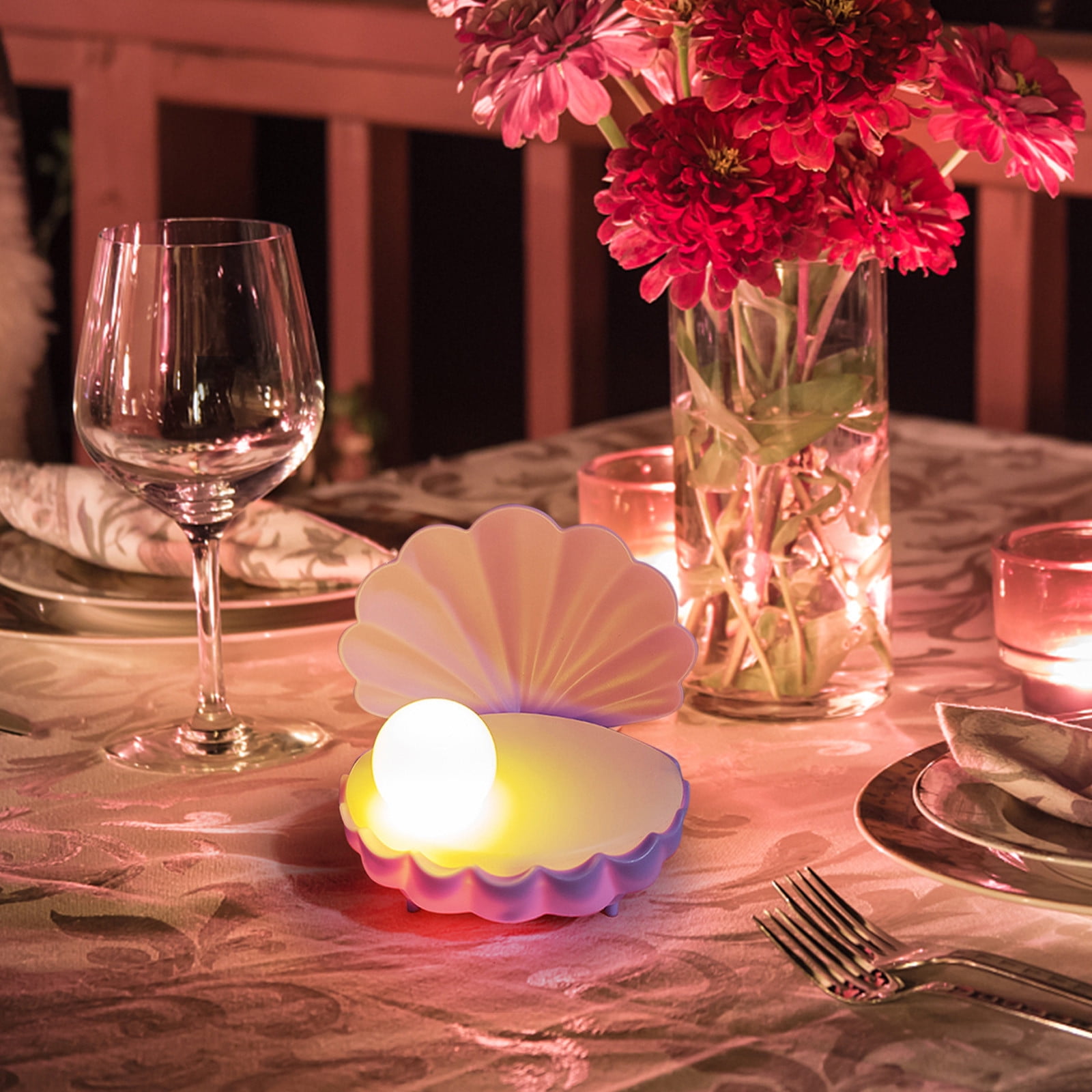 Yialzm Sweet Dream Pearl Mussel Night Light Energy Efficient LED with ...