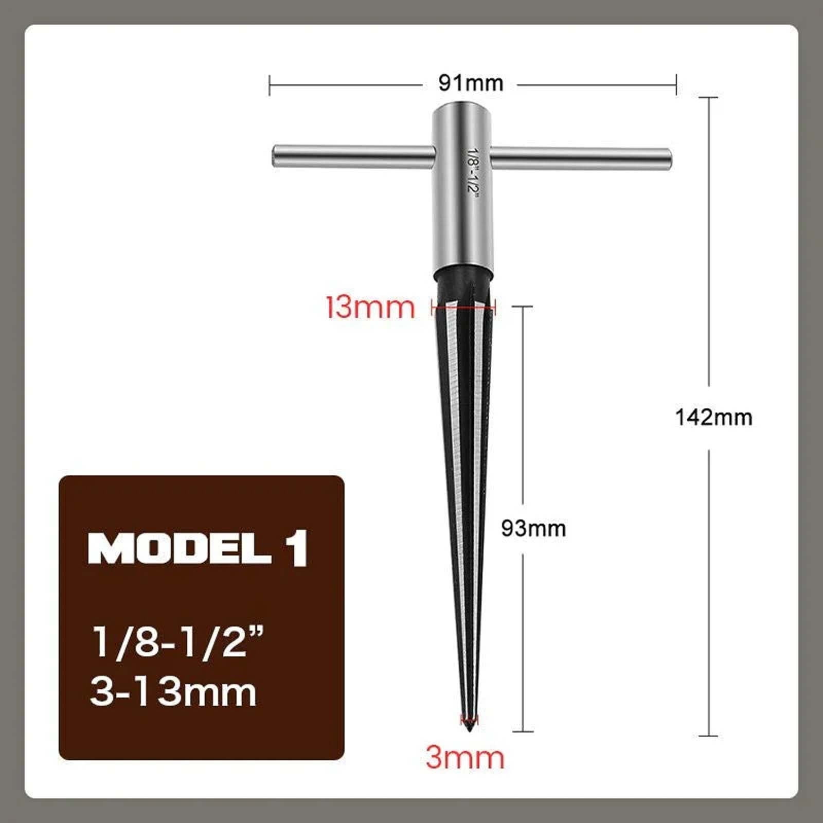 Yialzm T Handle Tapered Reamer Chamfer Reaming Tool Carbon Steel ...
