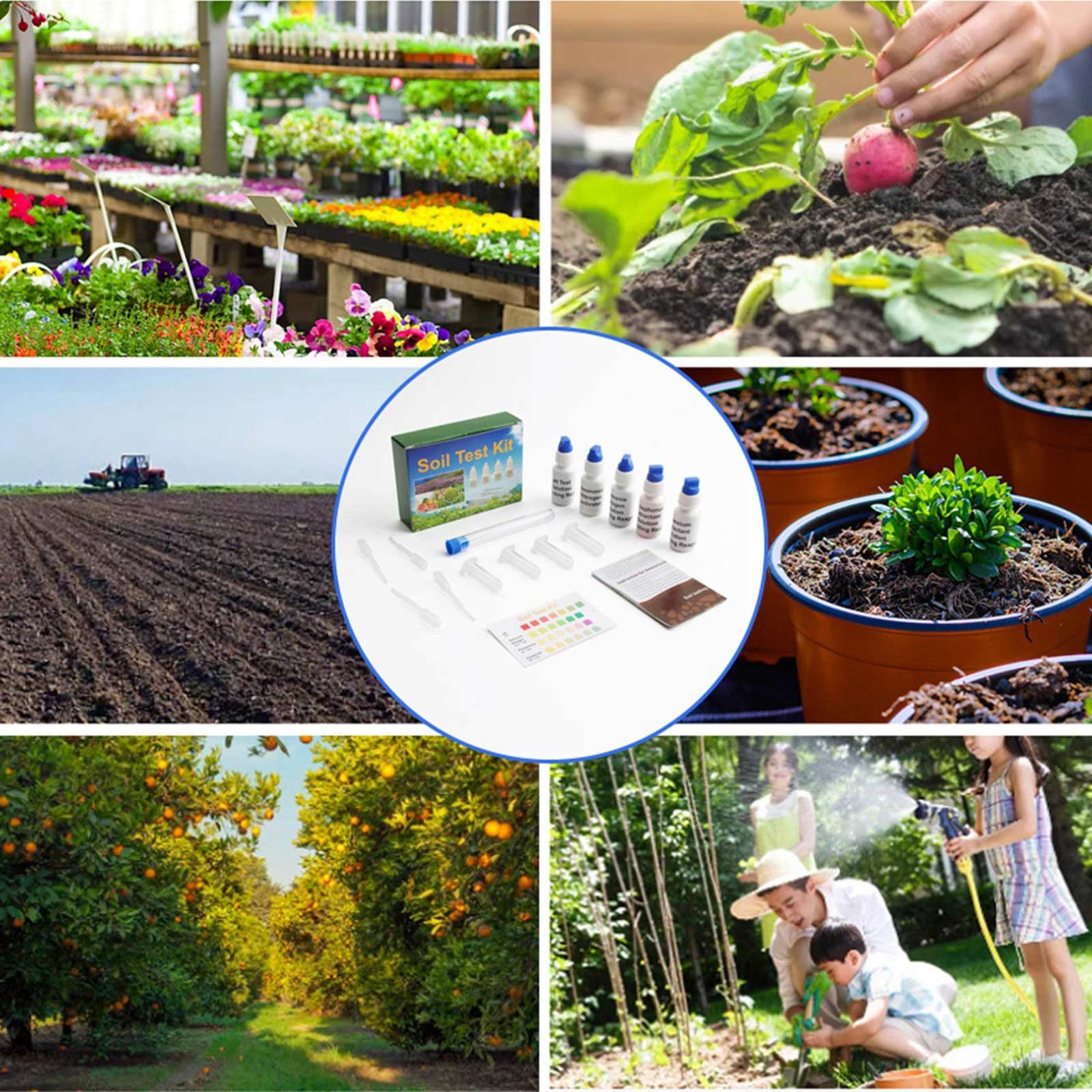 Yialzm Test Kit for Gardening and Farming Use PH Nitrogen Phosphorus ...