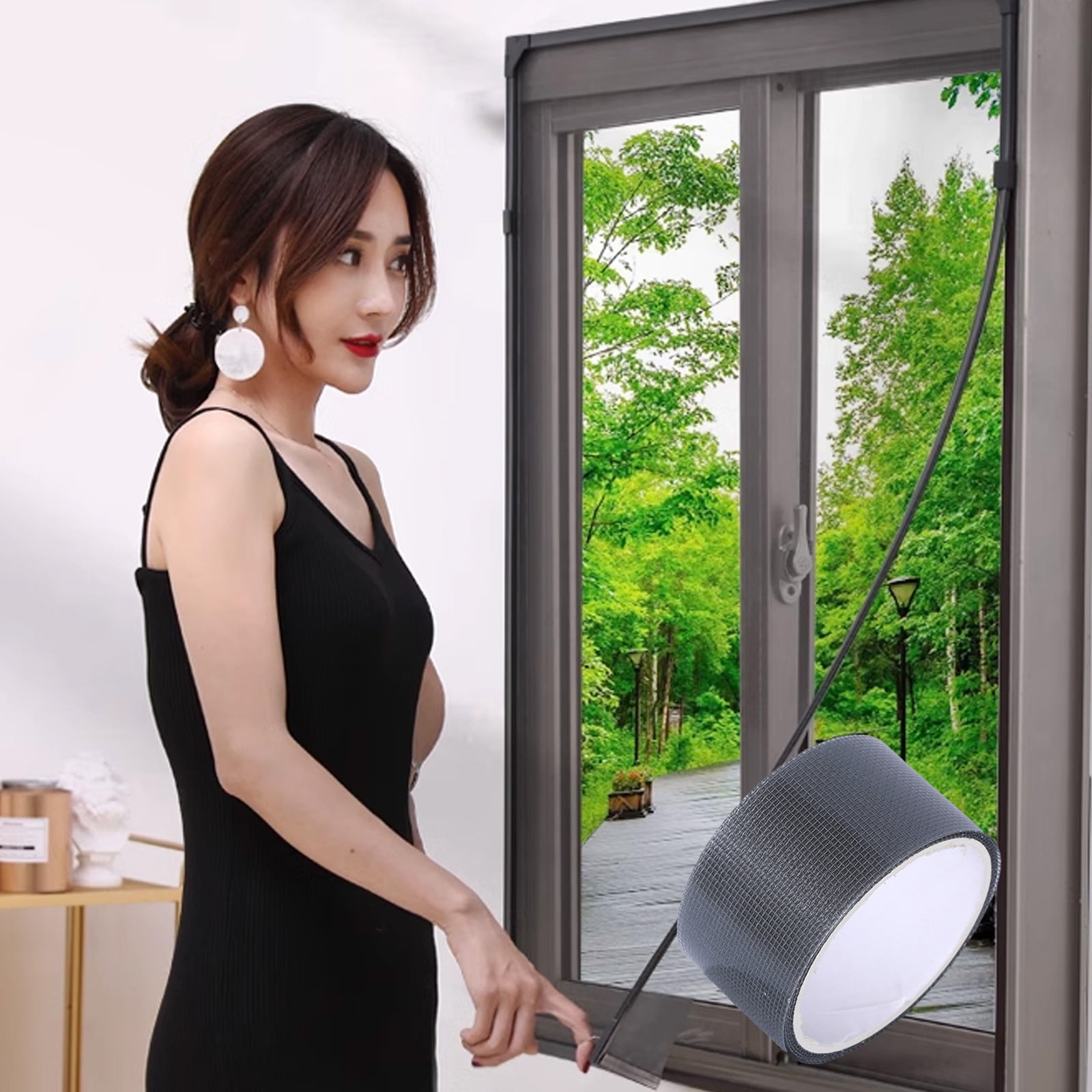 Yialzm Window Screen Repair Tape Strong Adhesive Fiberglass Mesh Patch ...