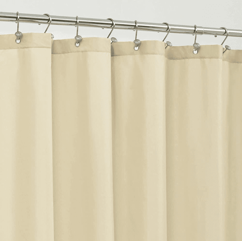 Yiannan Waterproof Fabric Shower Curtain Liner with 3 Magnets,Machine ...