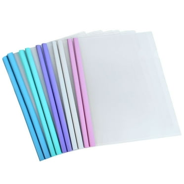 LELE LIFE 8Pack Clear Plastic Folders with Swing Clip, Documents File ...