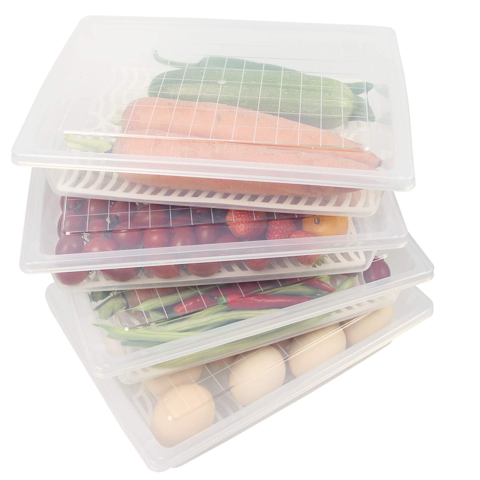 Yiautao Food Storage Container, Plastic Food Containers with Removable ...
