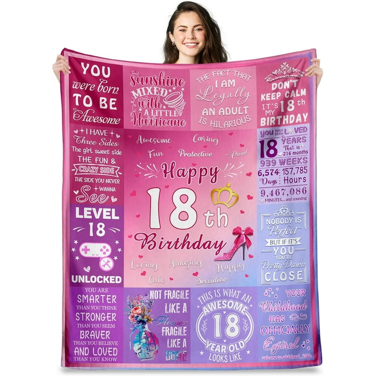 Yibo 10th Birthday Gifts for Girls 10th Birthday Gift Idea for Daughter Sister 10 Year Old Blanket for Girls Birthday Gifts for 10 Years Old Girl 10th Birthday Pink Blanket Decor Walmart