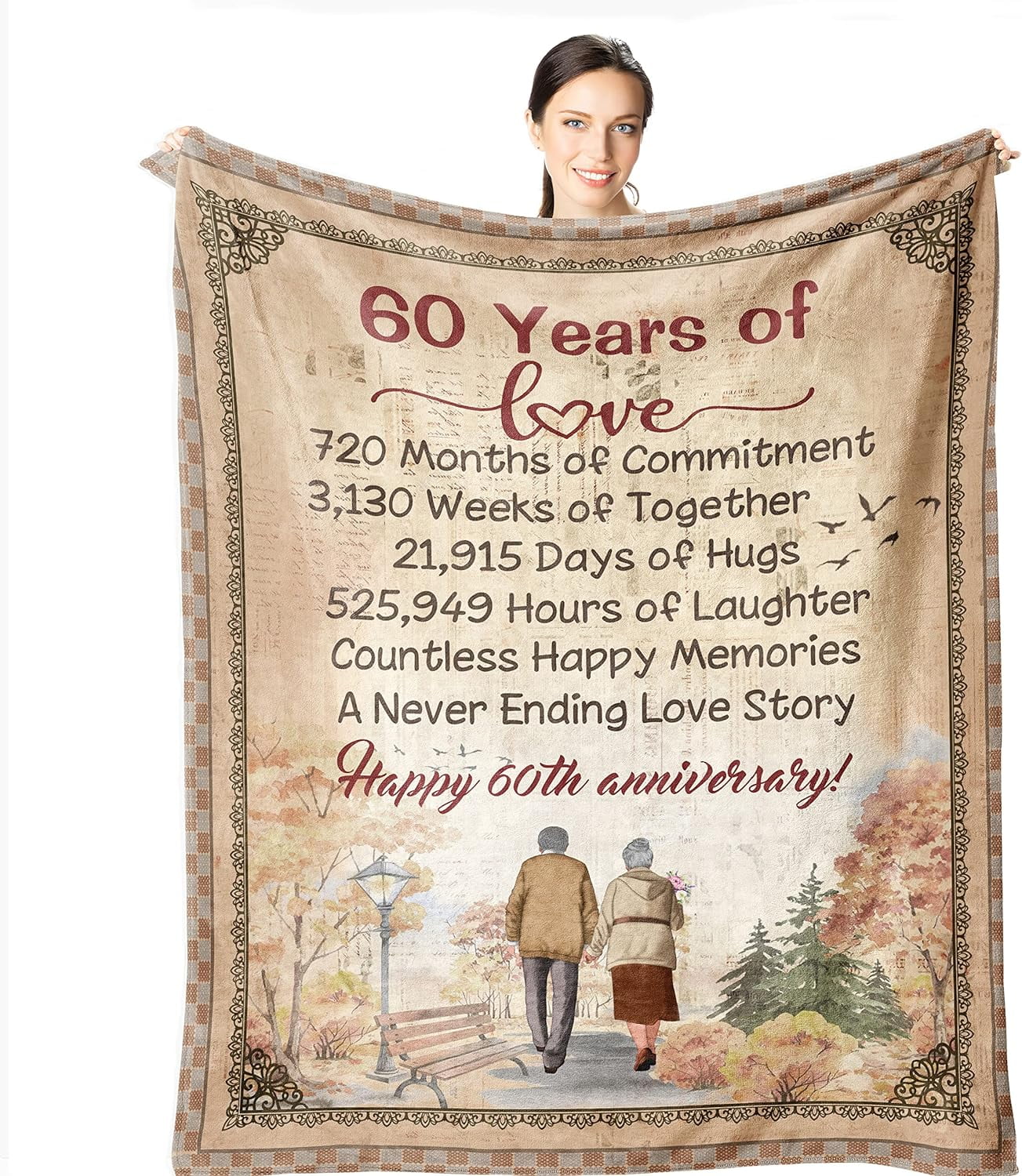 Yibo 60th Anniversary Wedding Gifts for Couple Parents Wife Husband ...