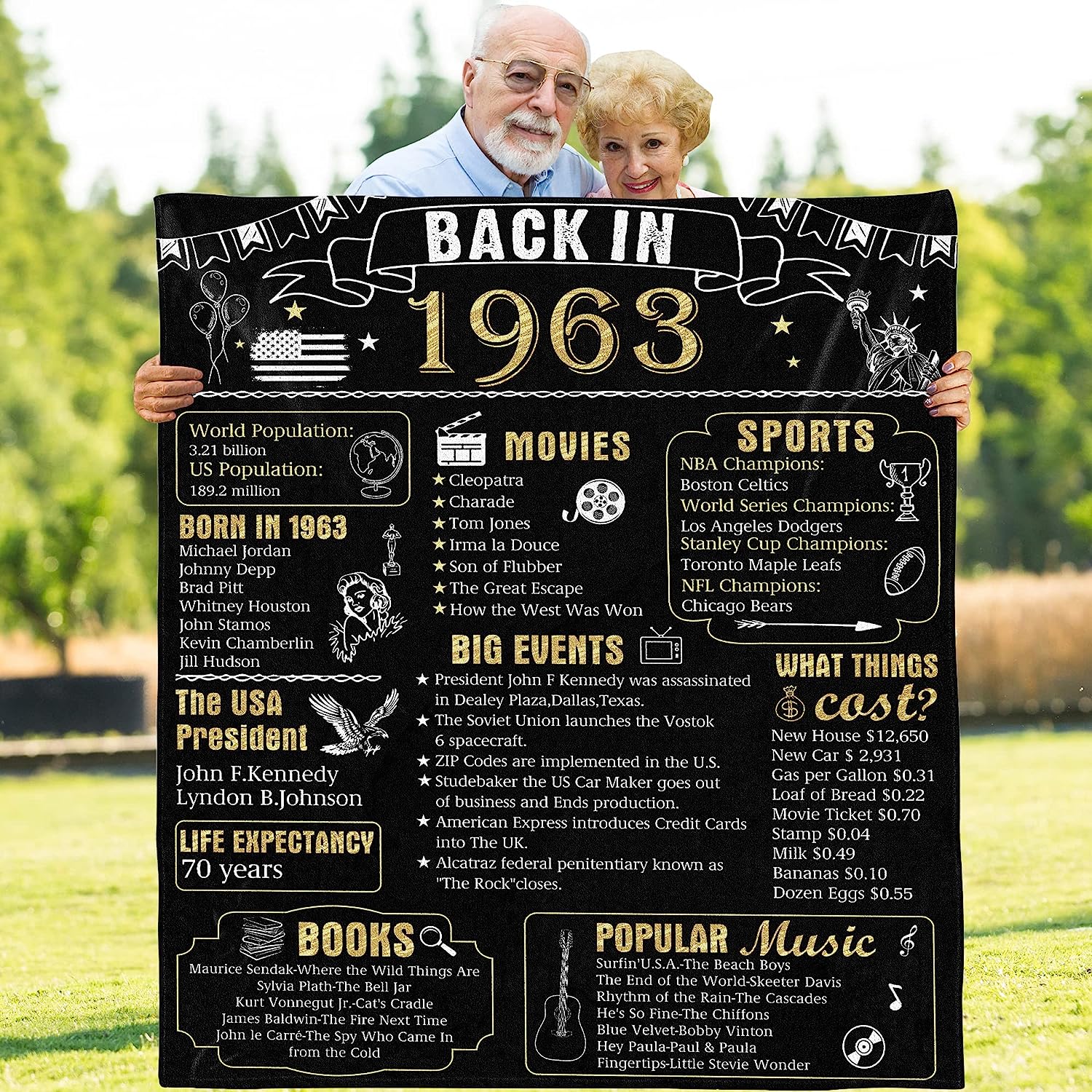 Yibo 72th Birthday Blanket Gift for Women or Men 72 Years Old 1952 ...