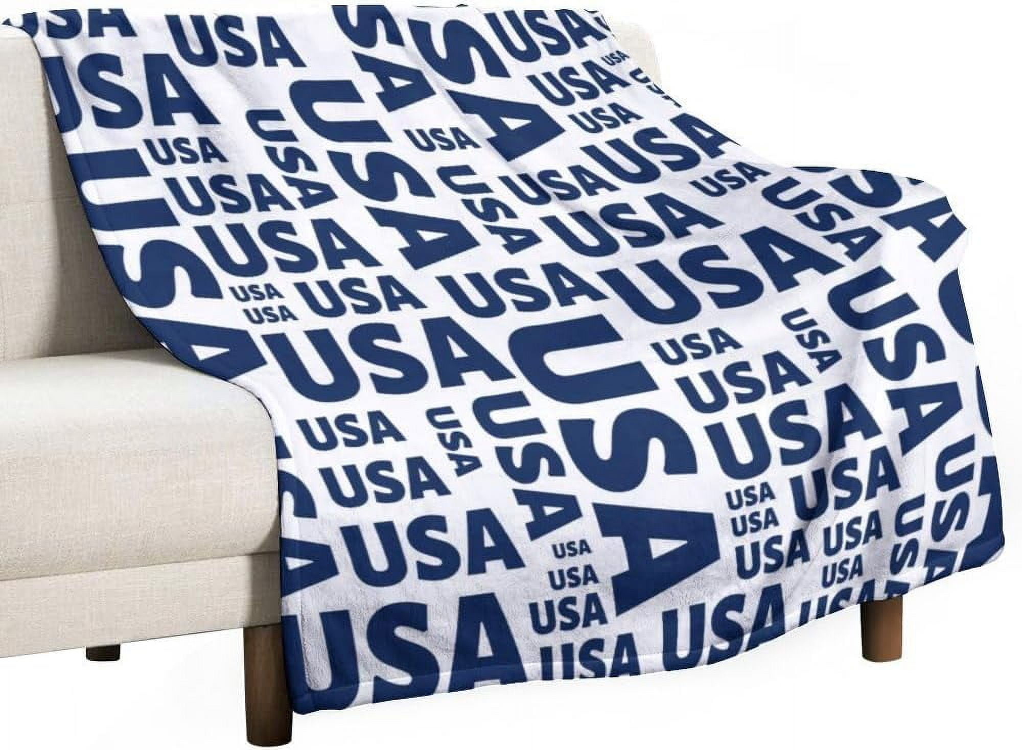 Yibo American National Flag and Gun Blanket Lightweight Flannel Plush ...