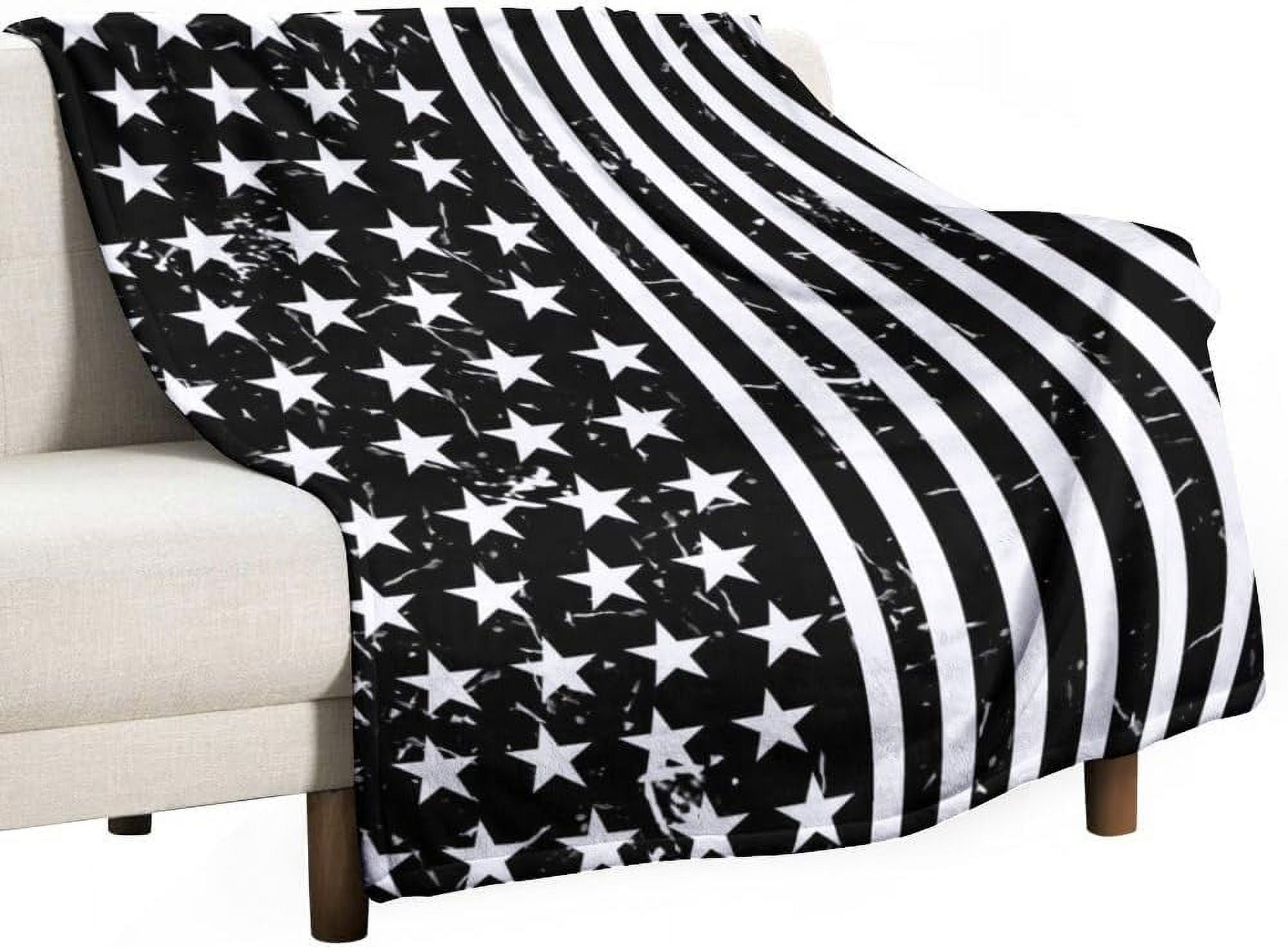 Yibo American National Flag and Gun Blanket Lightweight Flannel Plush ...