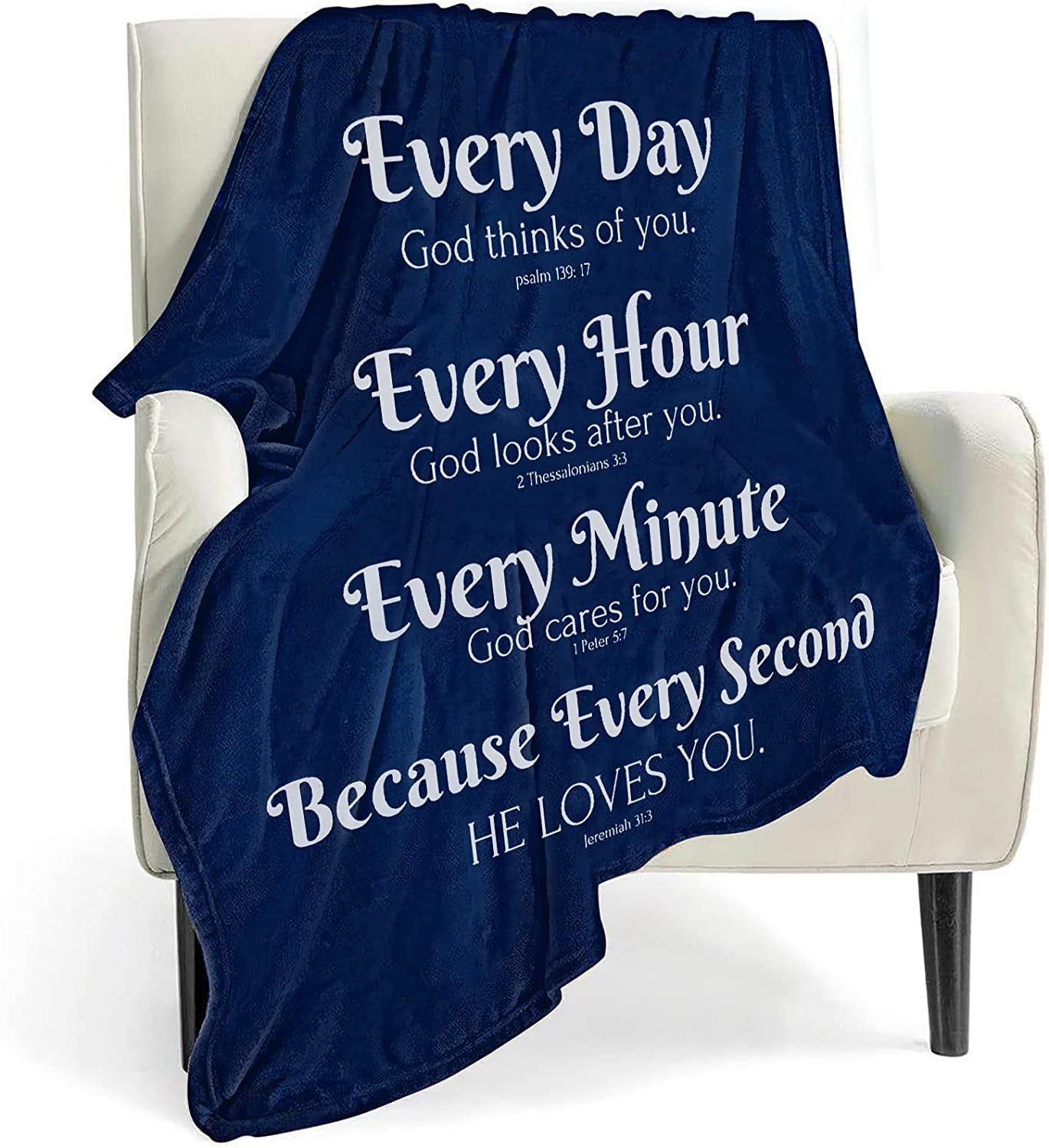 Yibo Bible Verse Blanket with Inspirational Thoughts and Prayers ...