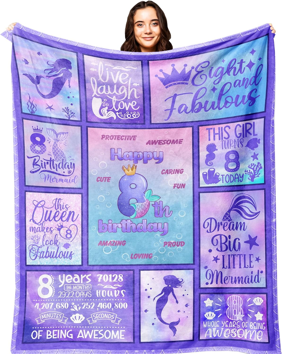 Yibo Birthday Gifts for 8 Year Old Girl Blanket Flannel Soft and ...