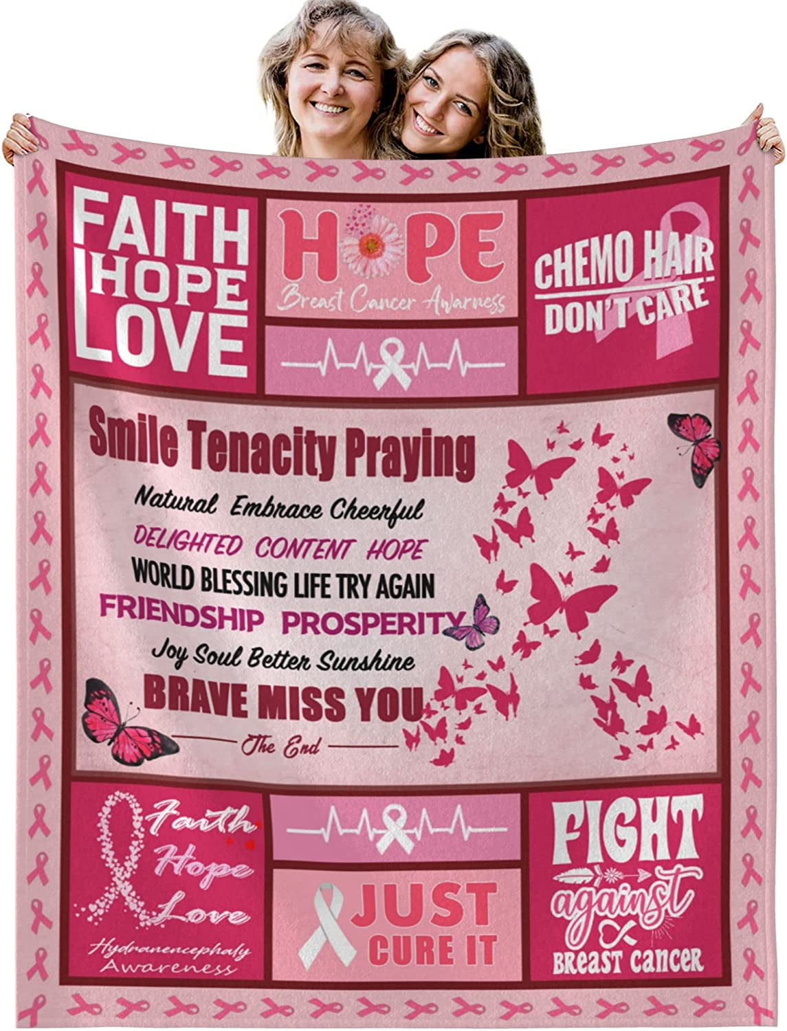 Yibo Breast Cancer Blanket Gifts for Women Get Well Soon Blanket Gifts ...