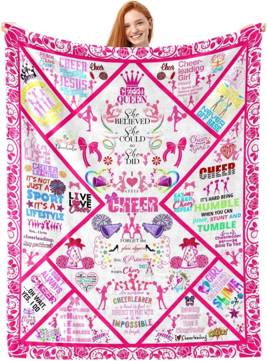 Yibo Cheerleader Gifts Blanket,Cheer Gifts for Cheerleaders ...