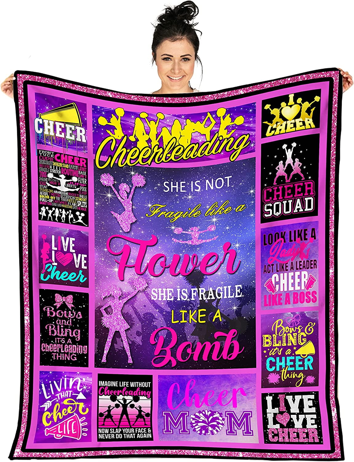 Yibo Cheerleader's Blanket Cheerleading Gifts Blanket Ultra Soft ...