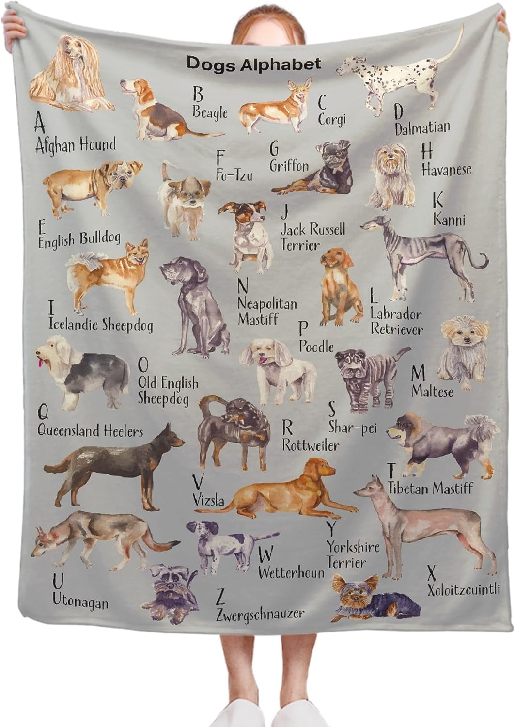 Yibo Cute French Bulldog Blanket, Animal Dog Print for Puppy Dog Crib ...