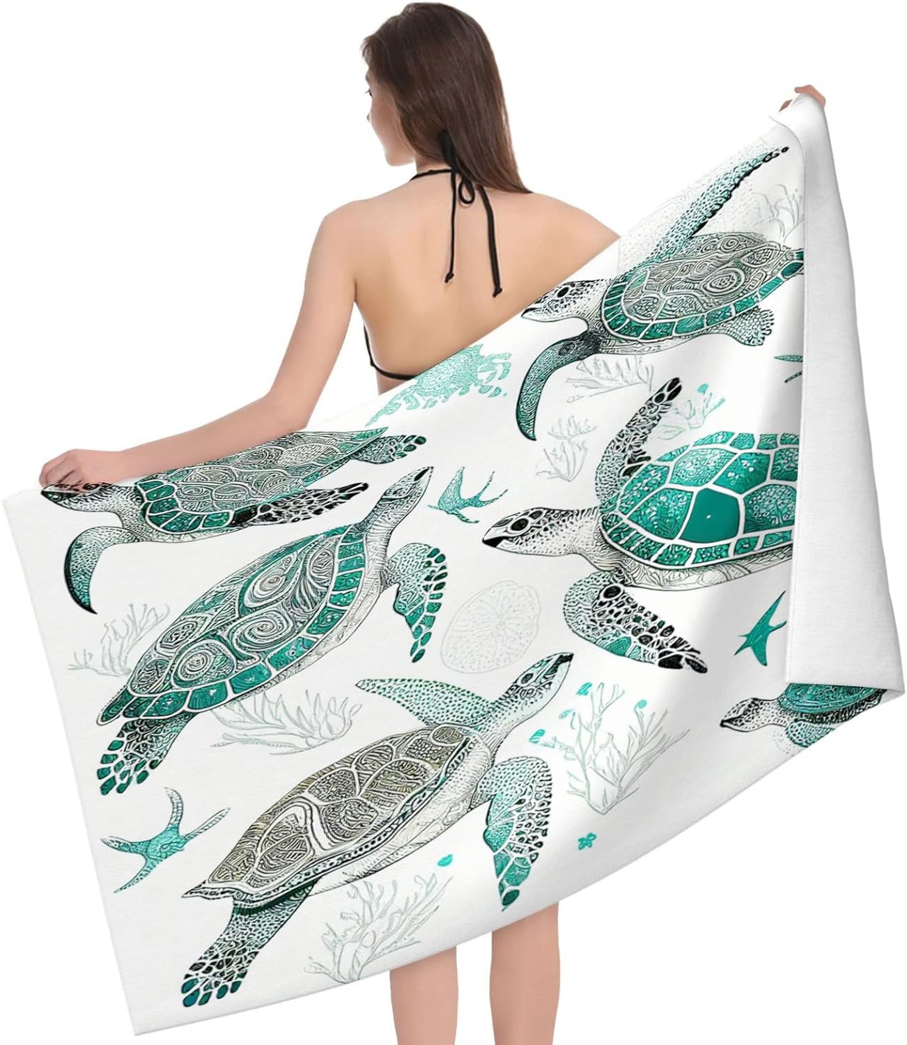 Yibo Cute Sea Turtles，Beach Towel for Travel,Soft, Quick Dry,for ...