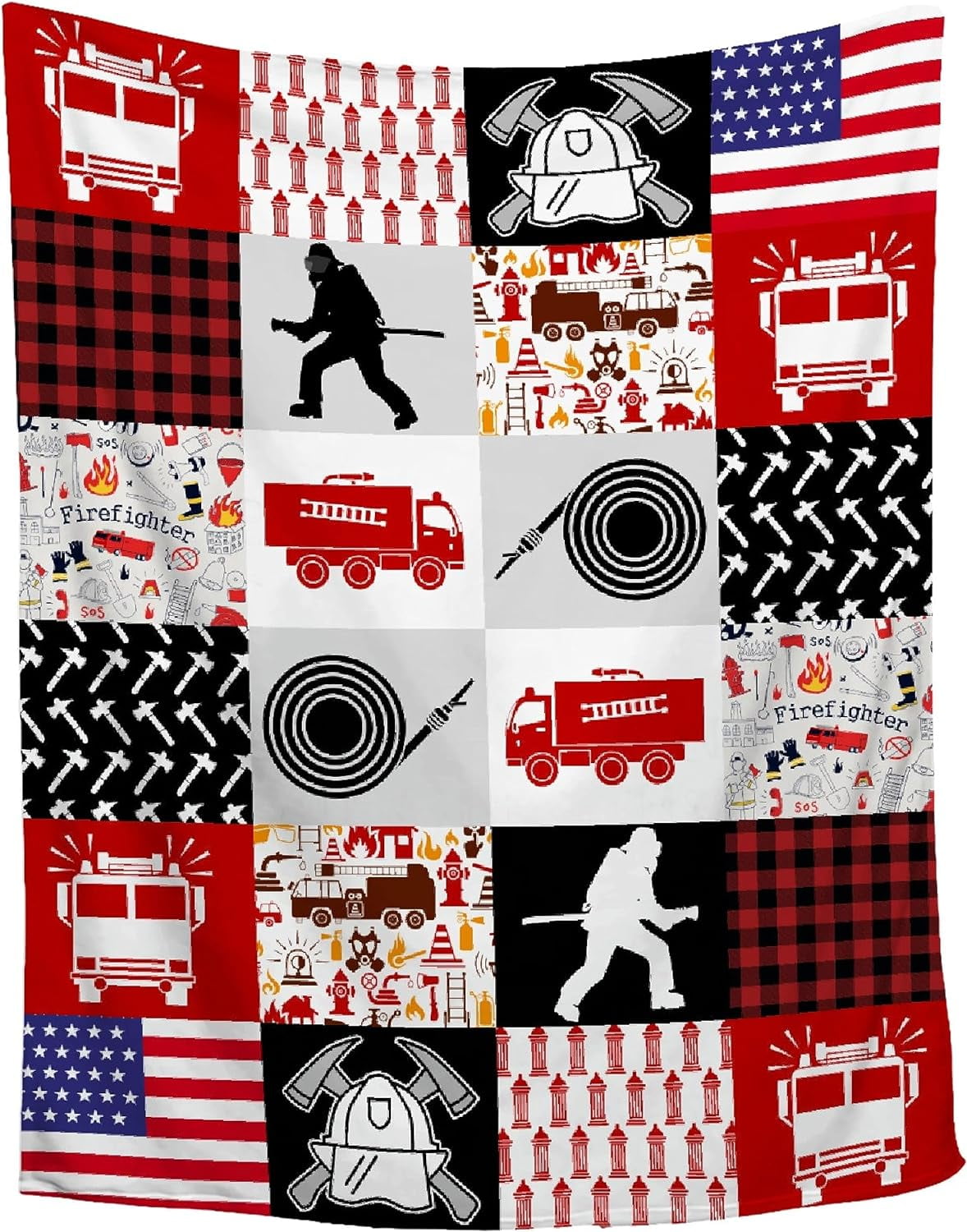 Yibo Fire Truck Blanket Ultra Soft Truck Car Blanket for Toddler Boys ...