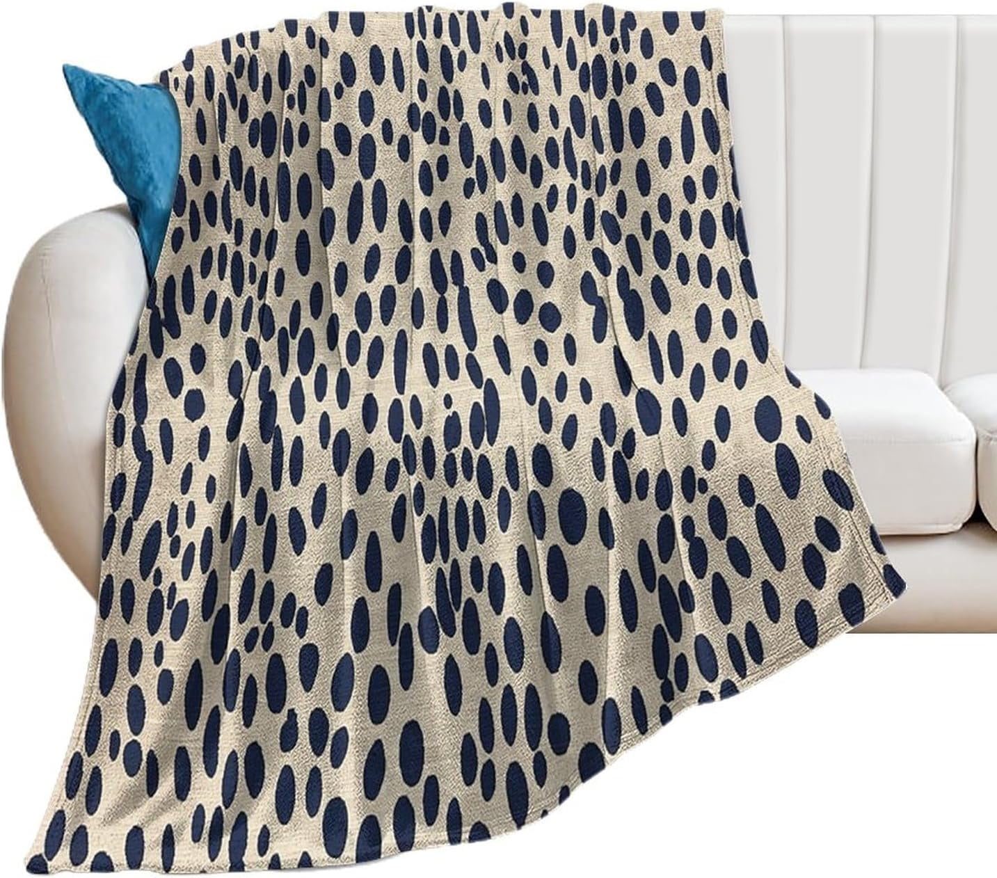Yibo Flannel Plush Throw Blanket Green and White Cheetah Leopard Print ...