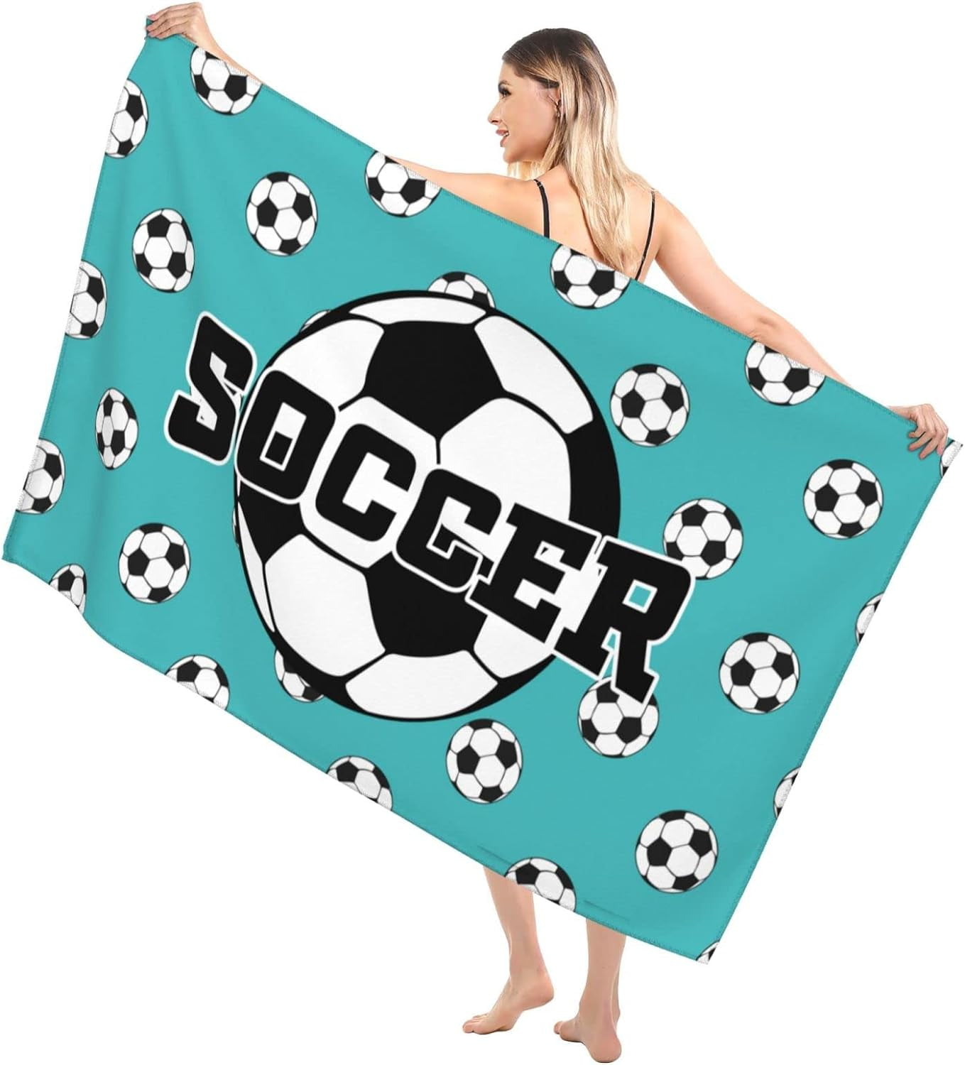 Yibo Football Towel Funny American Football Beach Towels Green Rugby ...