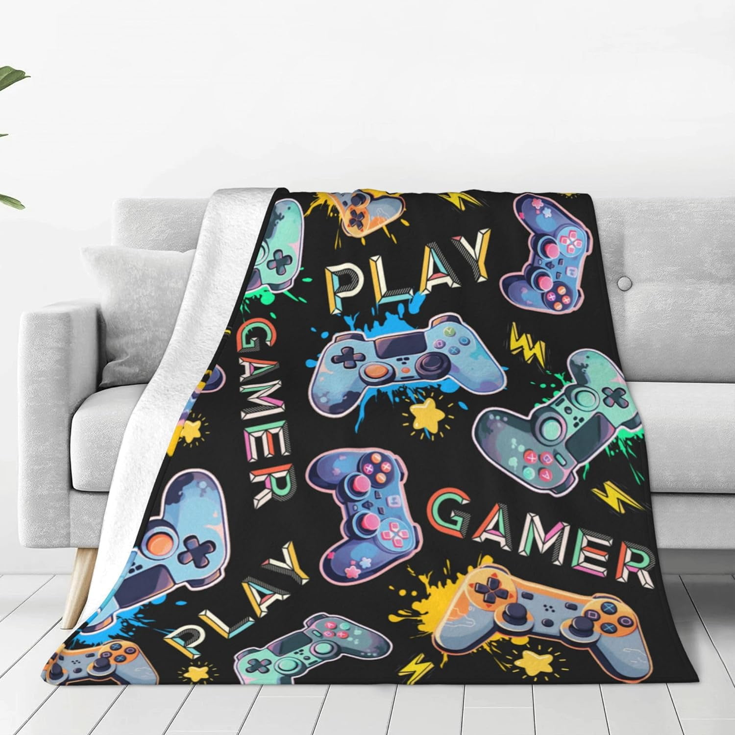 Yibo Gamer Gifts for Game Lovers Gaming Blankets for Kids Boys Super ...