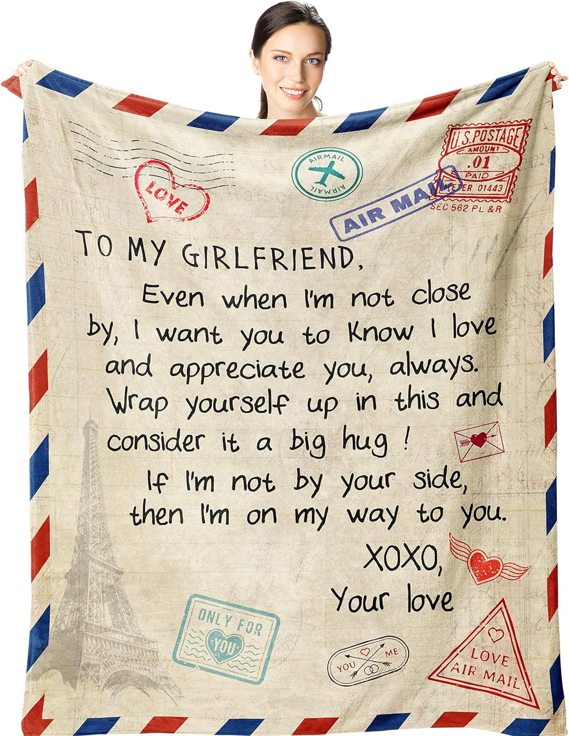 Yibo Gifts for Girlfriend Blanket Birthday Gift from Boyfriend Romantic ...