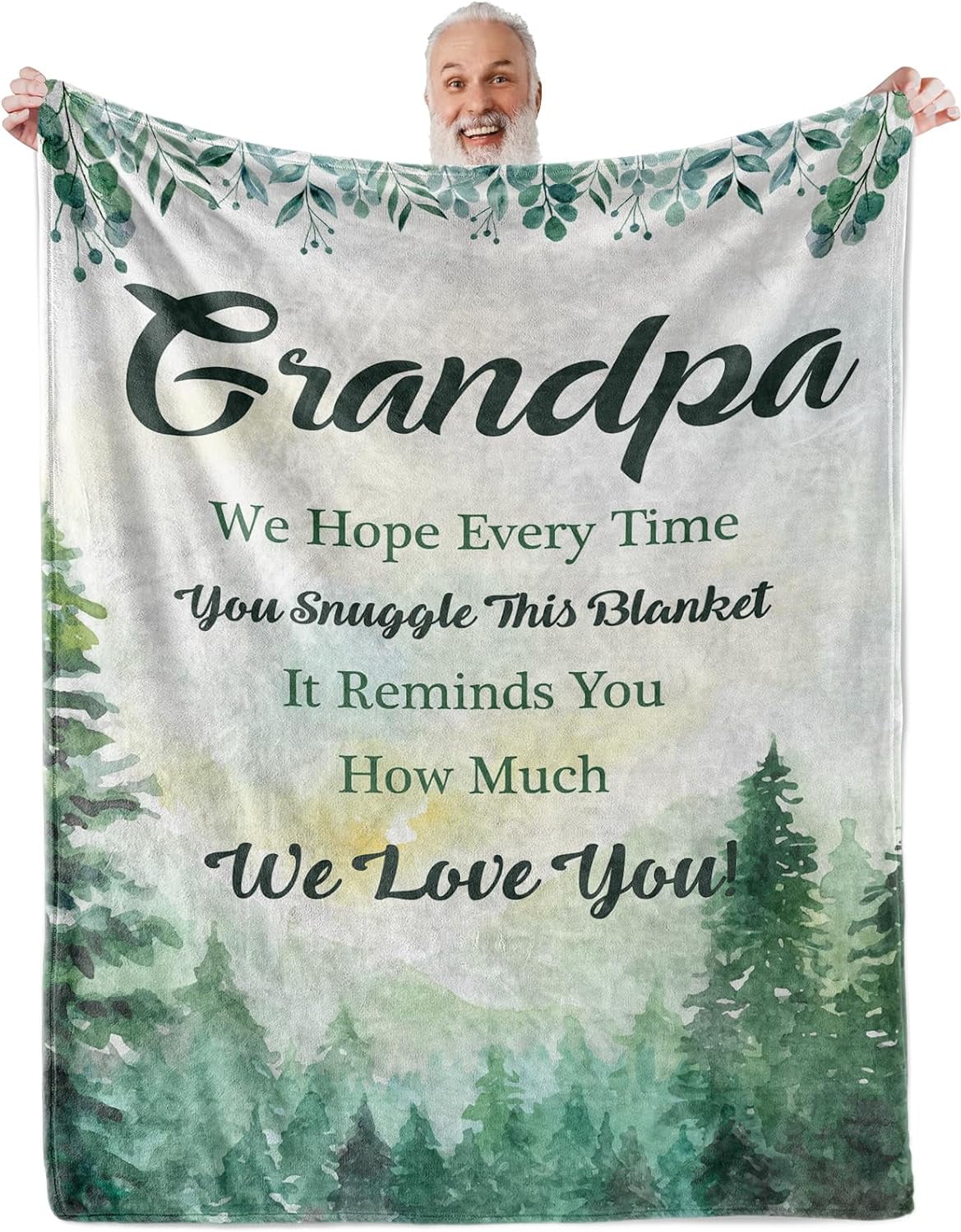 Yibo Grandpa Gift Blanket Grandpa Birthday Gifts Great Gifts for ...