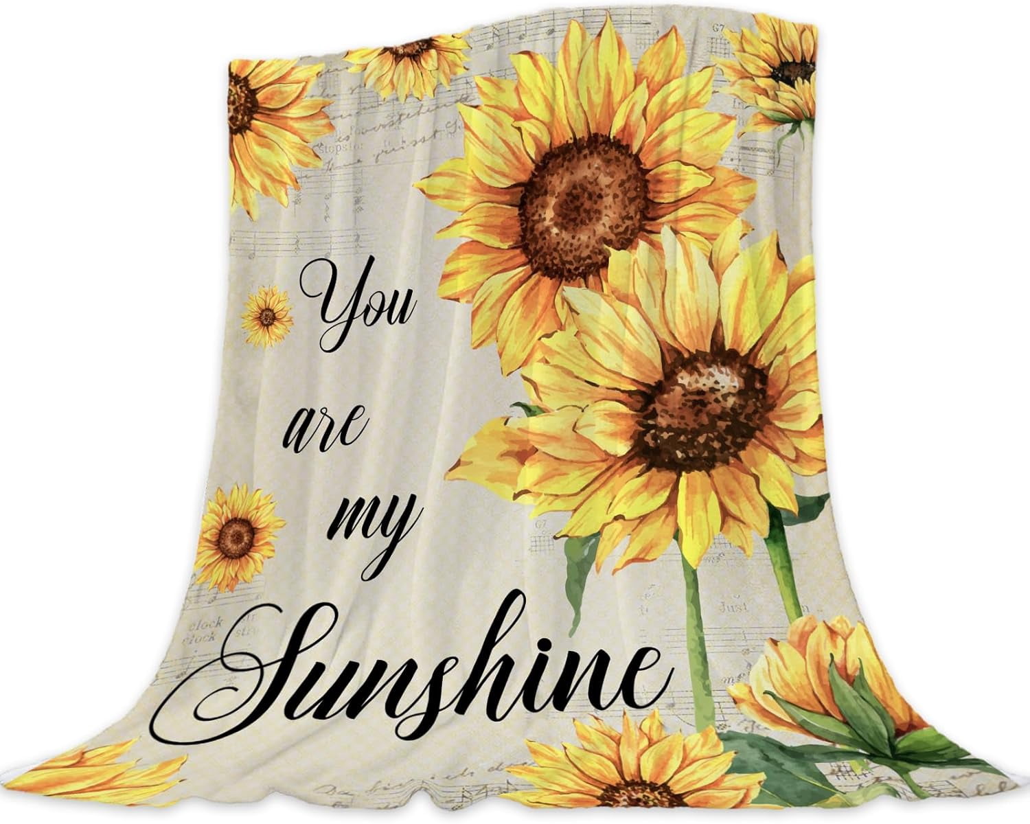 Yibo Living Sunflower Throw Blanket Spring Summer Floral Blanket for ...