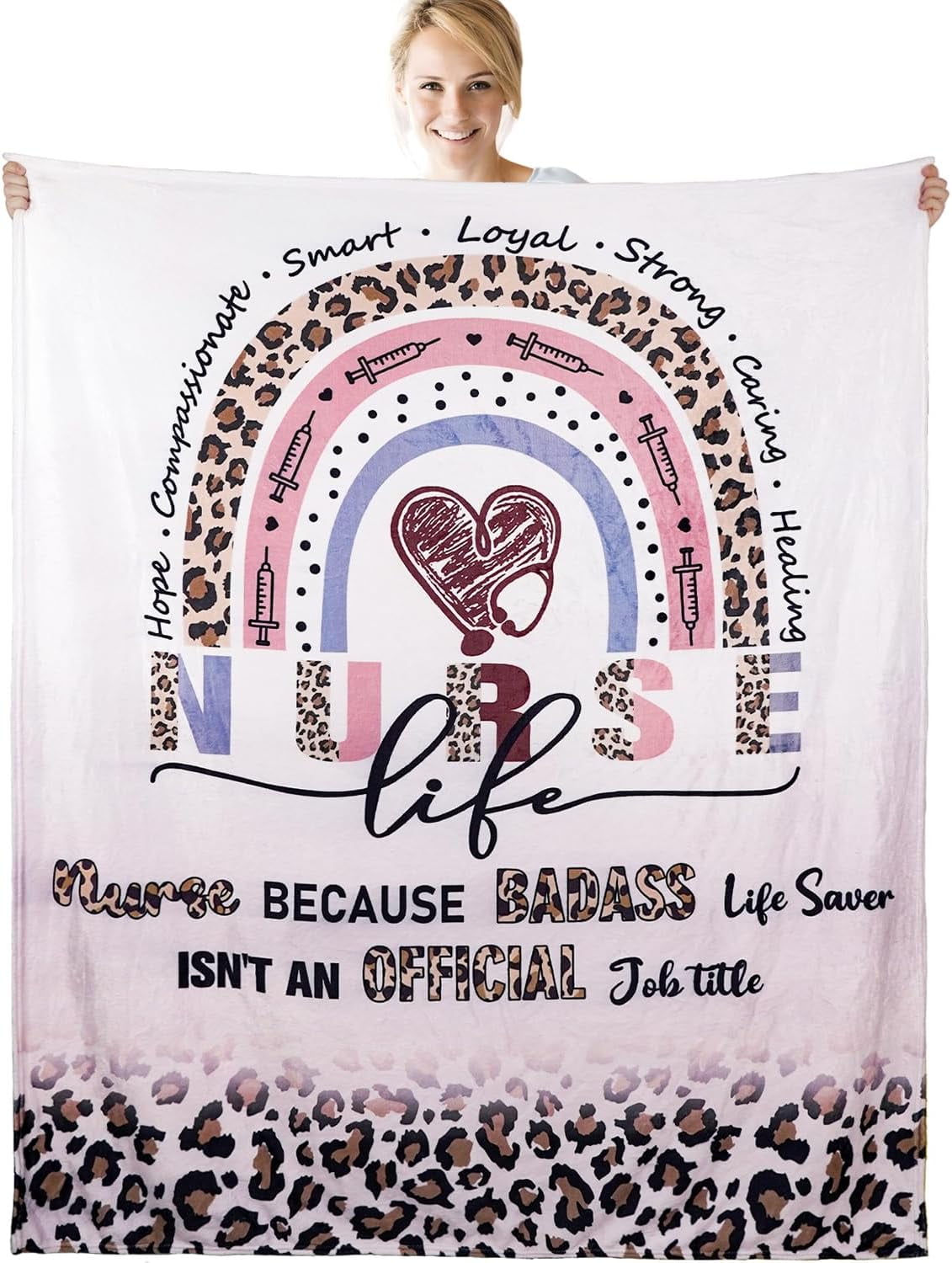 Yibo Nurse Gifts Blanket for Women Super Soft Flannel Nurse Blanket for ...