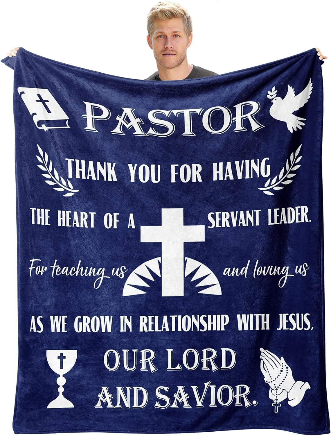 Yibo Pastor Appreciation Gifts Blanket Pastor Gifts for Men Gifts for ...