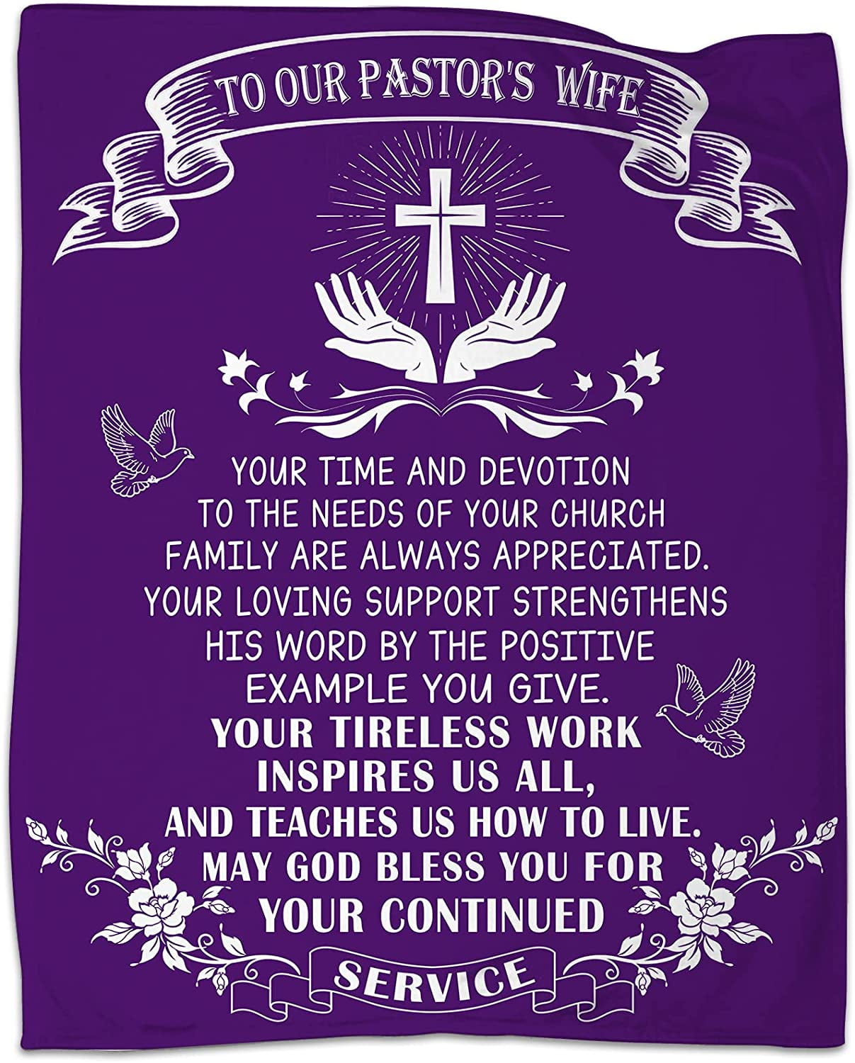 Yibo Pastor Appreciation Gifts Blanket Pastor Gifts for Men Women ...