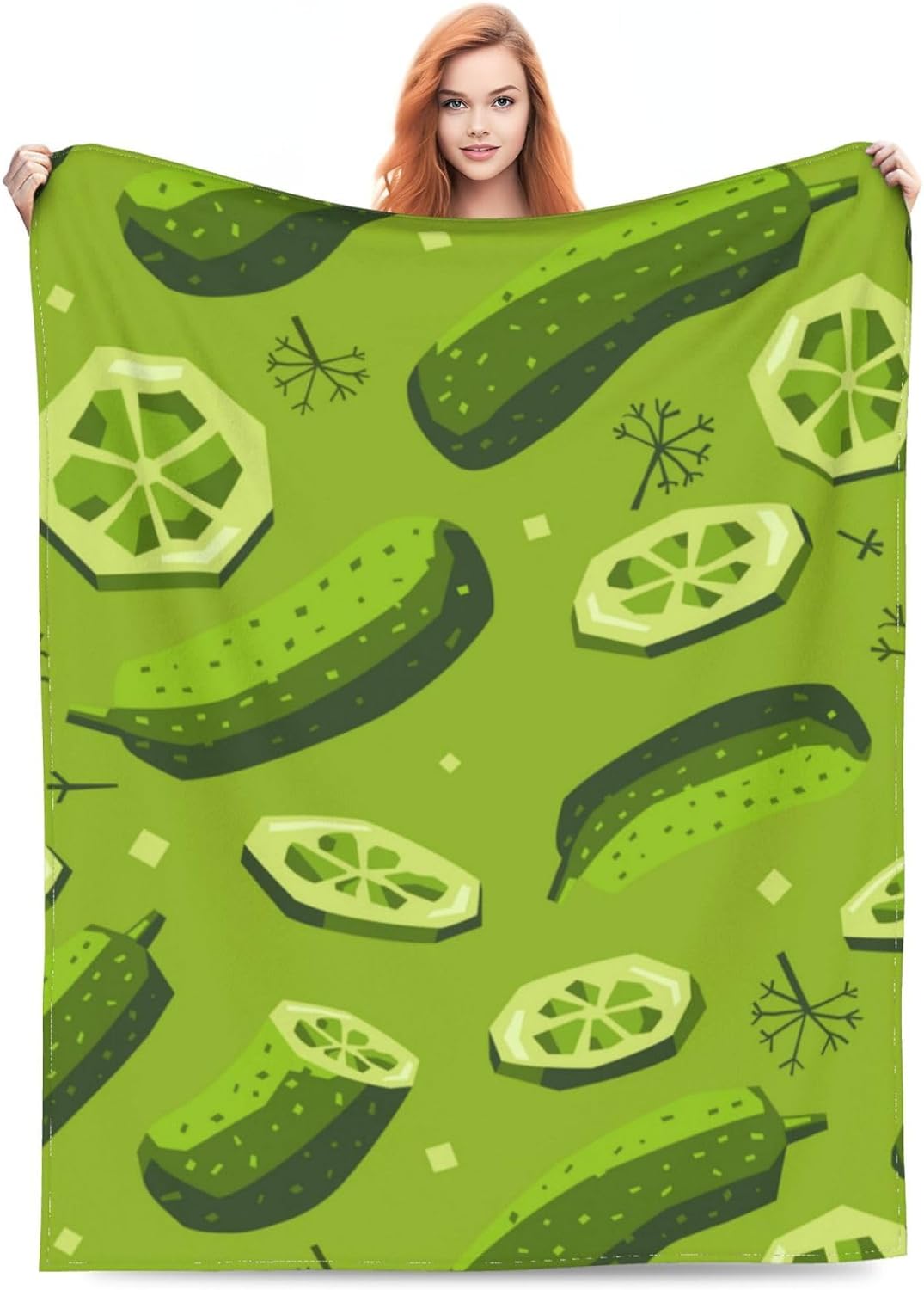 Yibo Pickle Blanket Gifts for Women Girls Boys Soft Flannel Cozy Warm ...