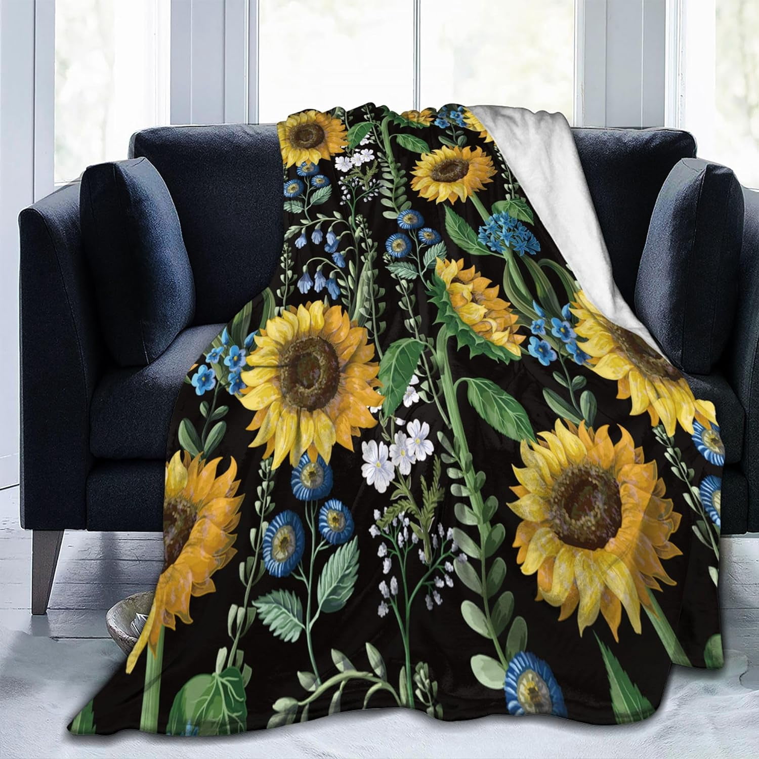 Yibo for Rose Throw Blanket Soft Lightweight Decor Flannel Rose Flower ...