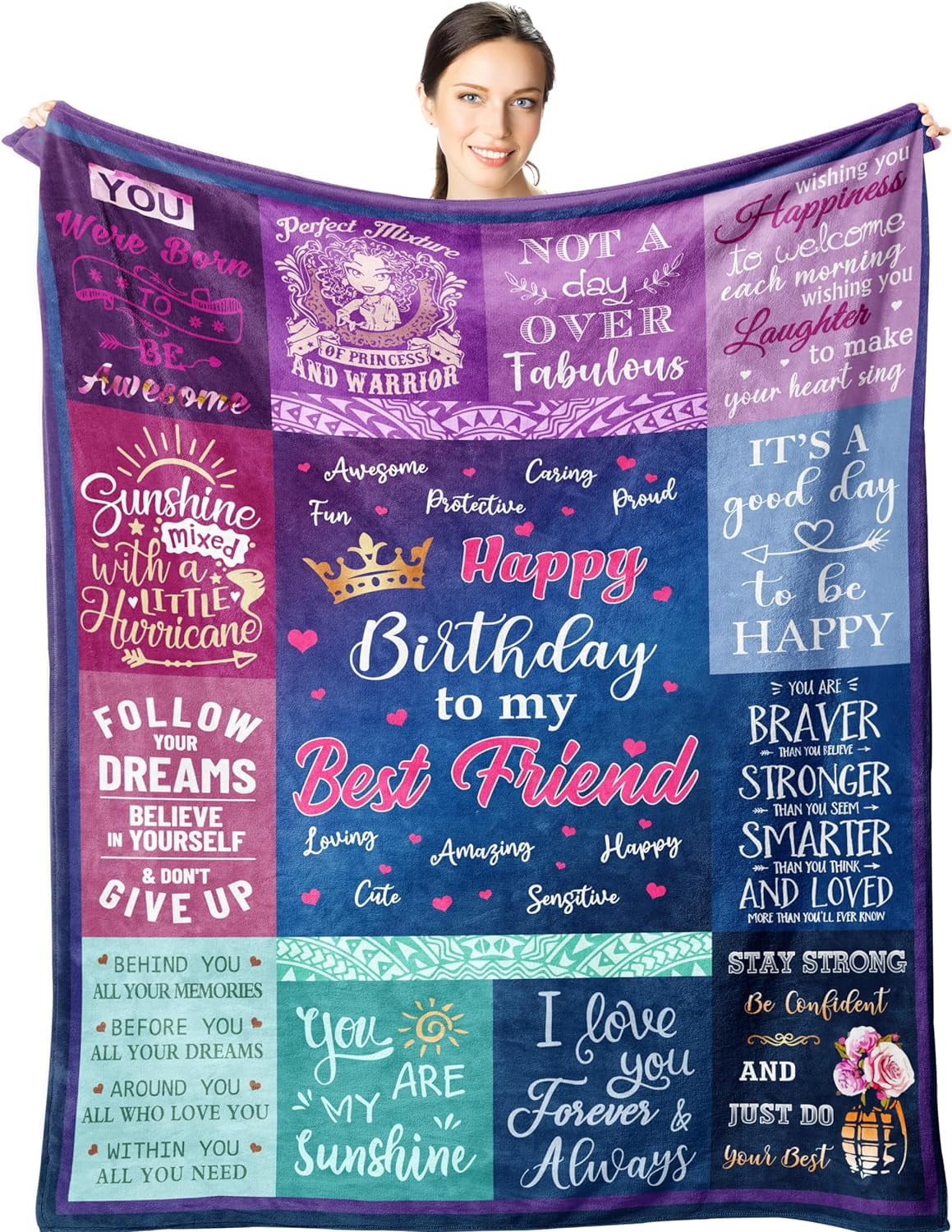 Yibo Sister Birthday Gift Ideas Blanket Flannel Soft and Comfortable ...