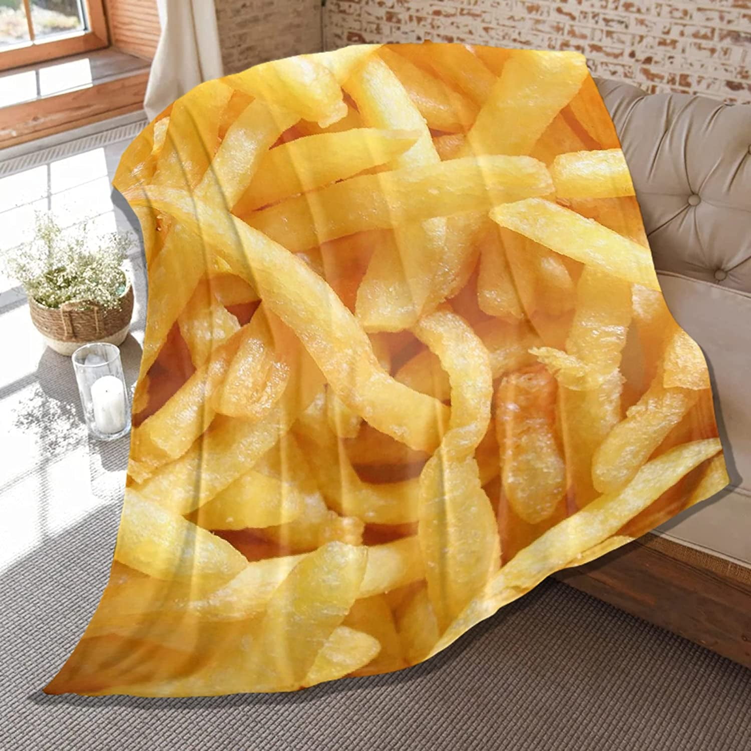 Yibo Soft Chicken Nugget Blanket Flannel Soft and Comfortable Anti ...