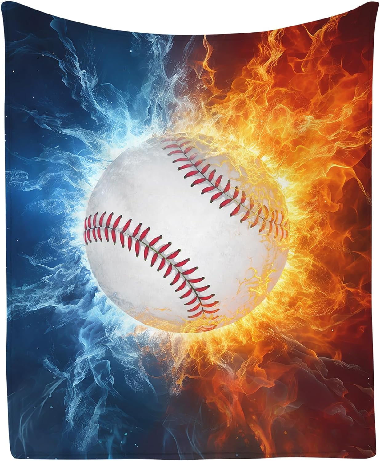 Yibo Softball Gifts Blanket, Cool Fire and Ice Softball Blanket ...