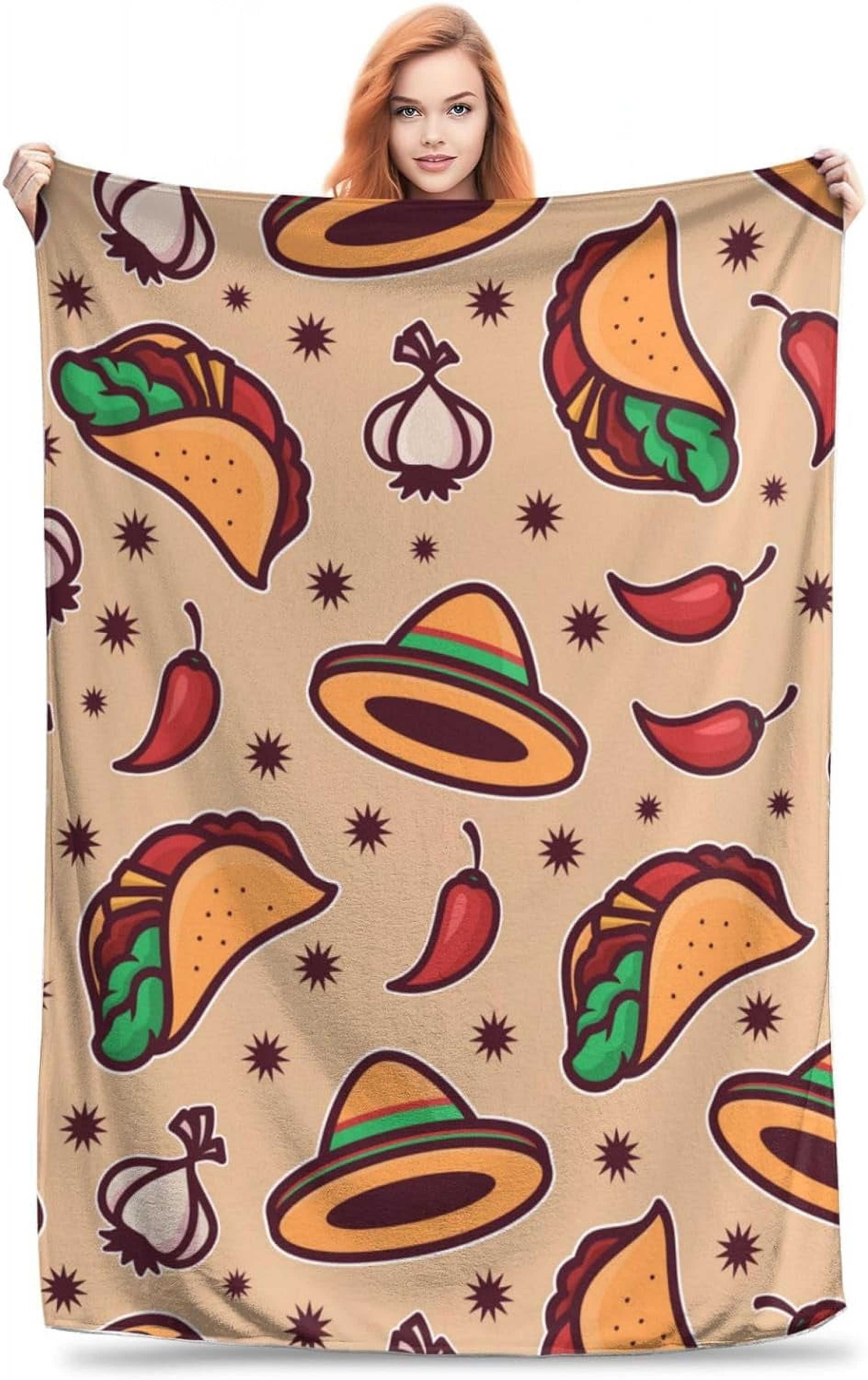 Yibo Taco Girl Blanket Flannel Soft and Comfortable Anti-static Bed ...