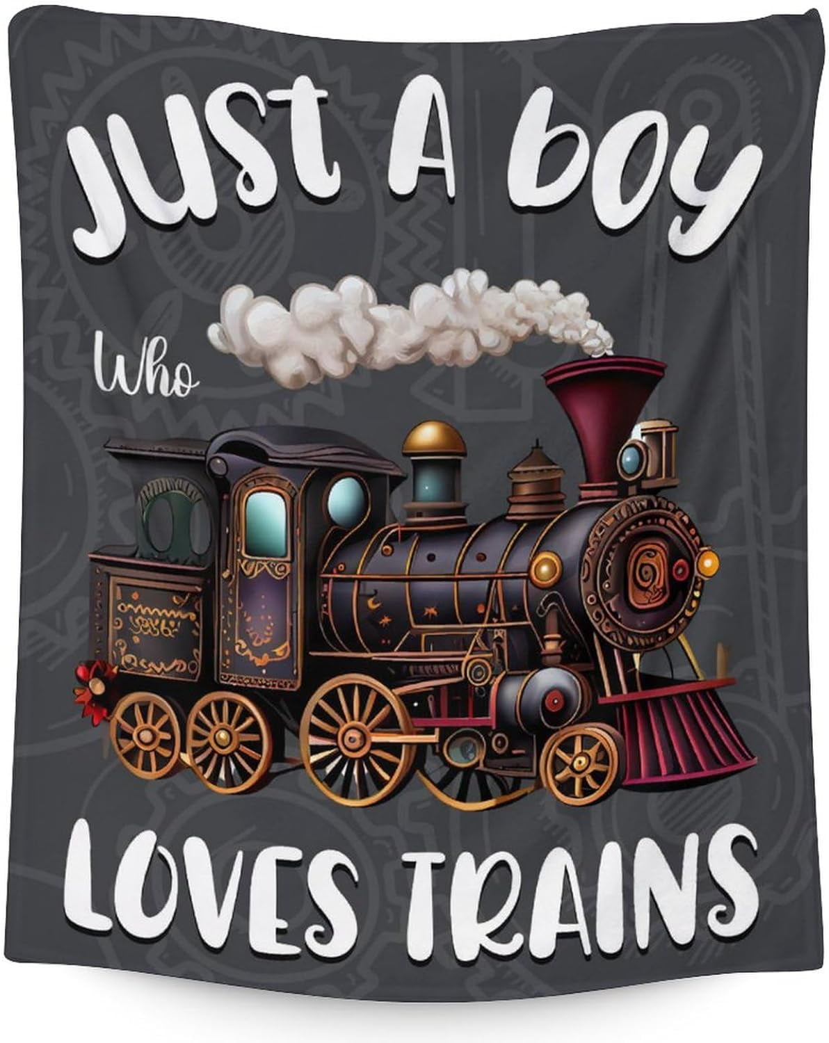 Yibo Train Blanket for Boys Crib Size Soft Fuzzy Plushs Gifts Black ...